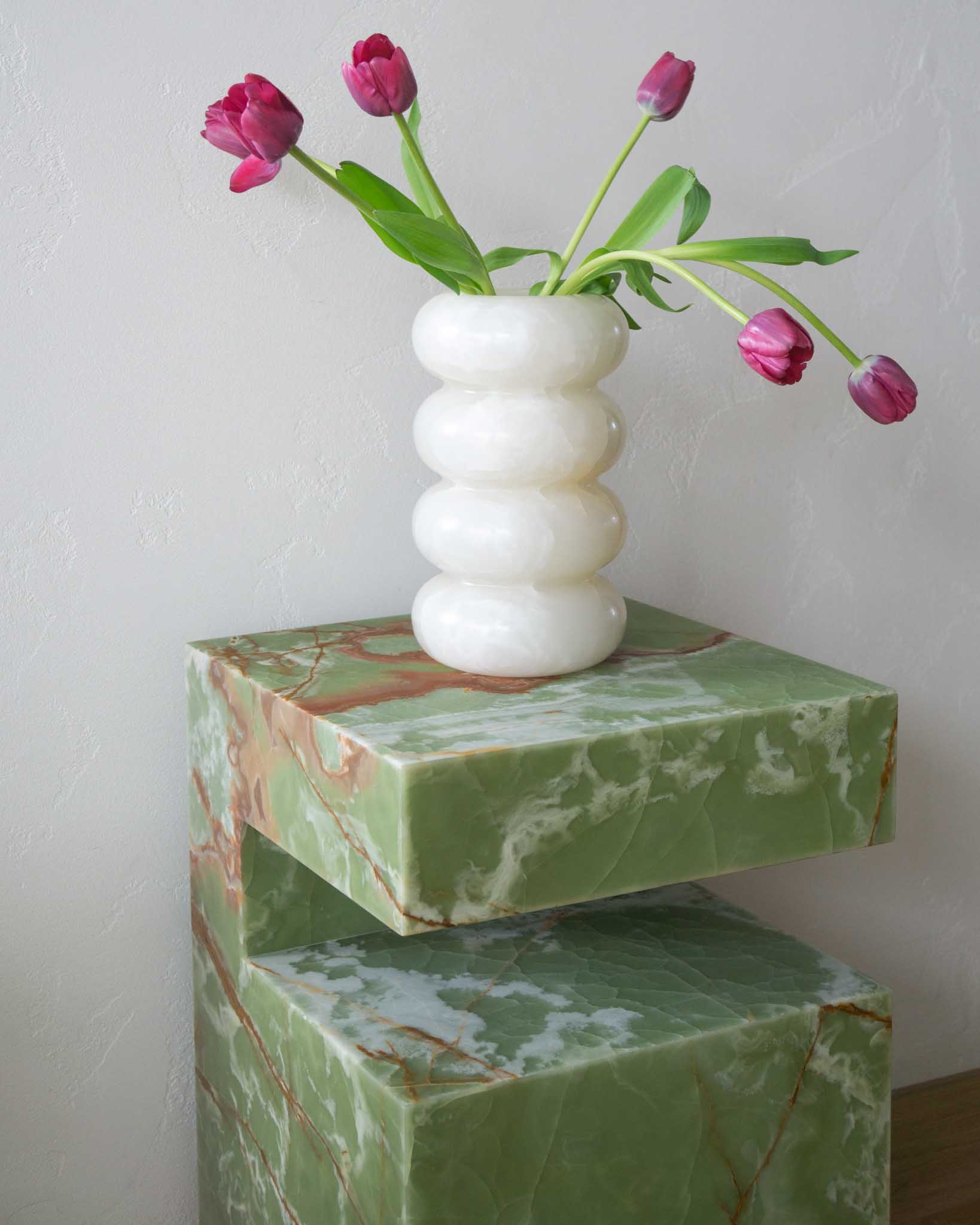 Cookie Marble Side Table - Green Onyx | Fleur Studios