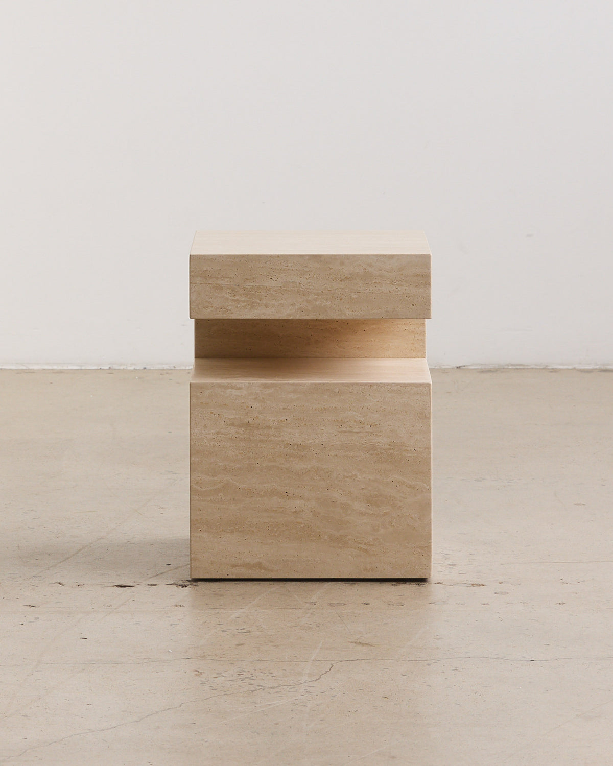 Cookie Marble Side Table - Cream Travertine | Fleur Studios