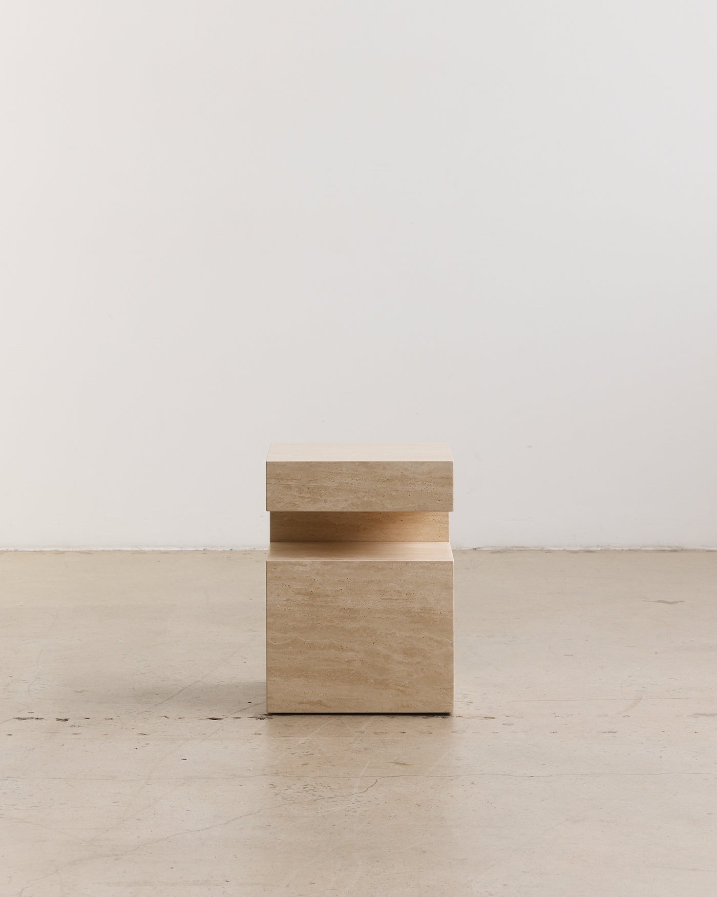 Cookie Marble Side Table - Cream Travertine | Fleur Studios