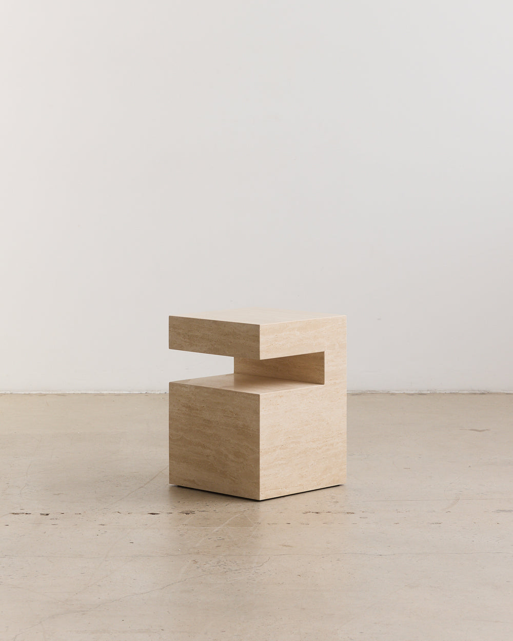 Cookie Marble Side Table - Cream Travertine | Fleur Studios