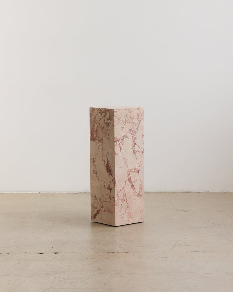 Plinth Tall Stone Side Table Desert Rose | by Fleur Studios