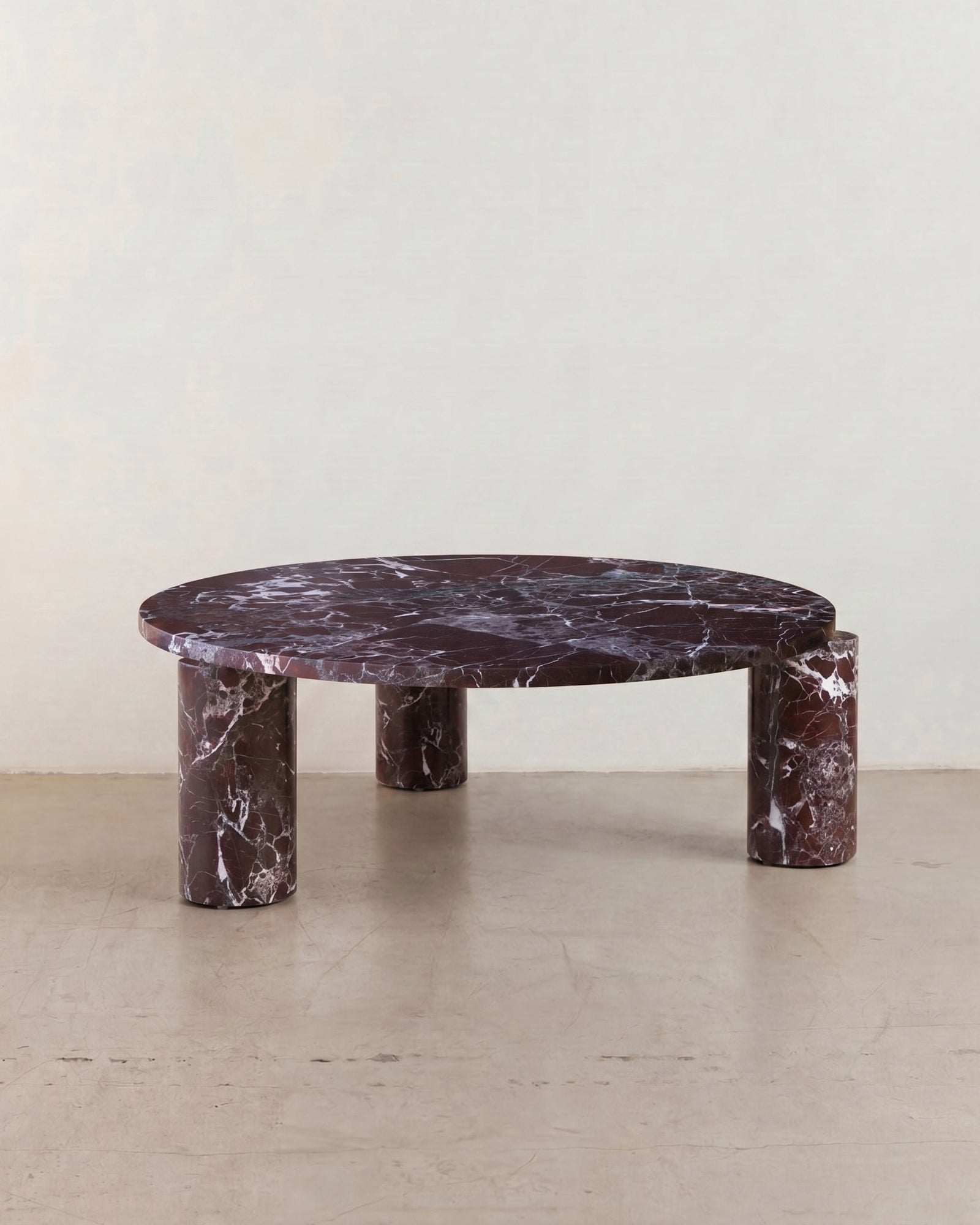 Round Rosa Levanto Marble Coffee Table - Fleur Studios