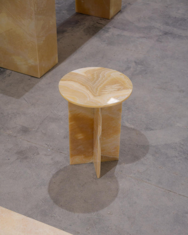 Wabi Organic Caramel Onyx Coffee Table Set | by Fleur Studios