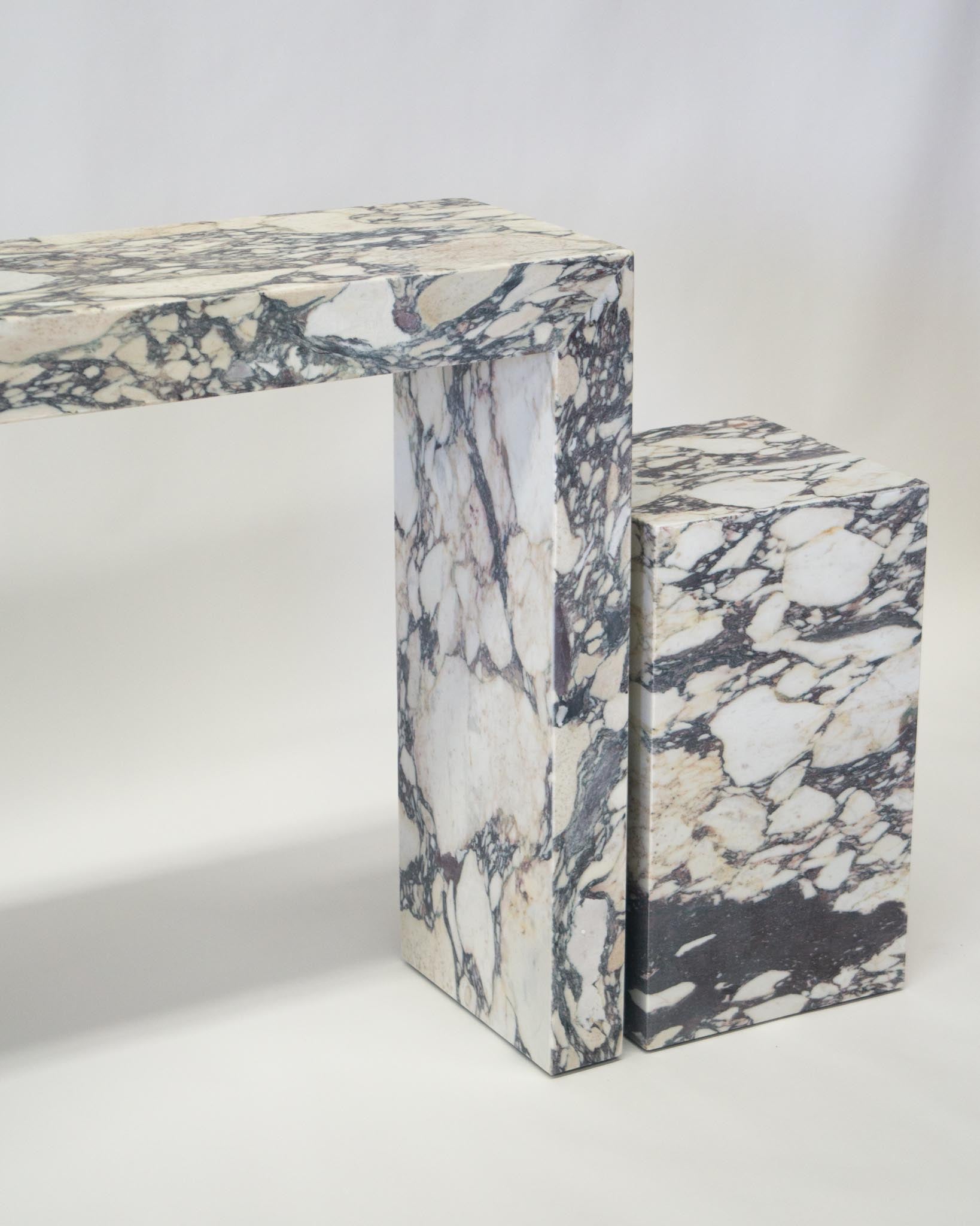 Petite Palm Console Calacatta Viola Marble | Understated luxury
