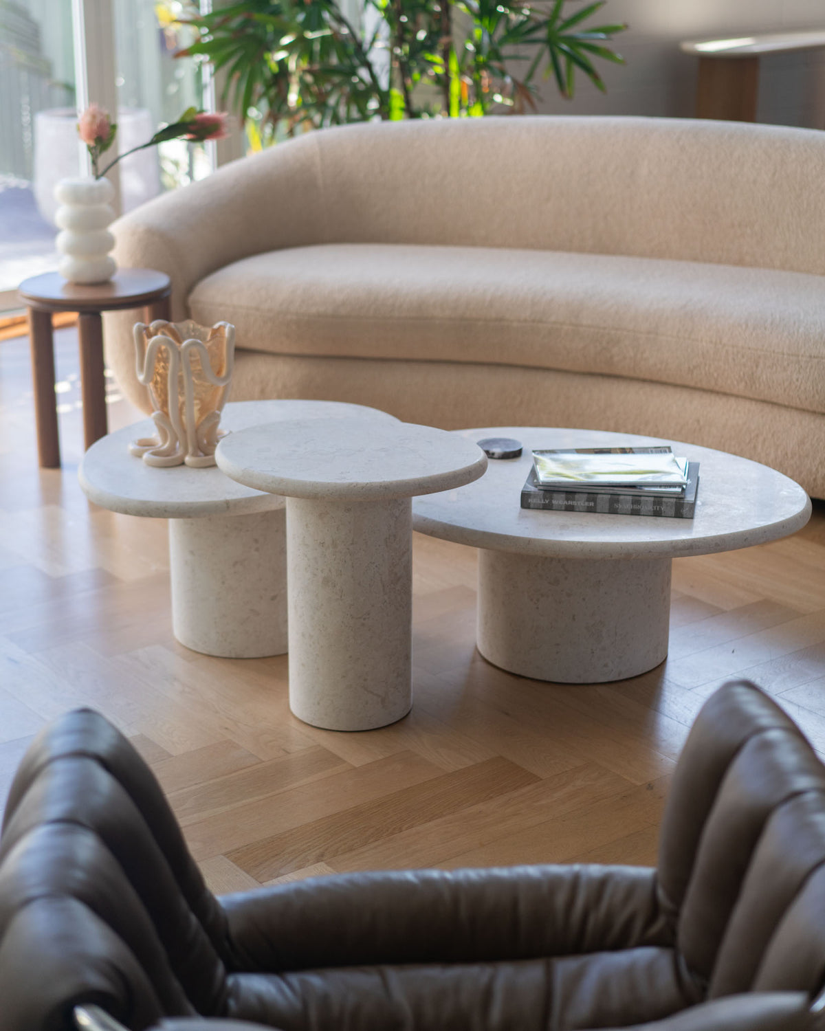 Wabi Round Crema Coffee Table Large | by Fleur Studios
