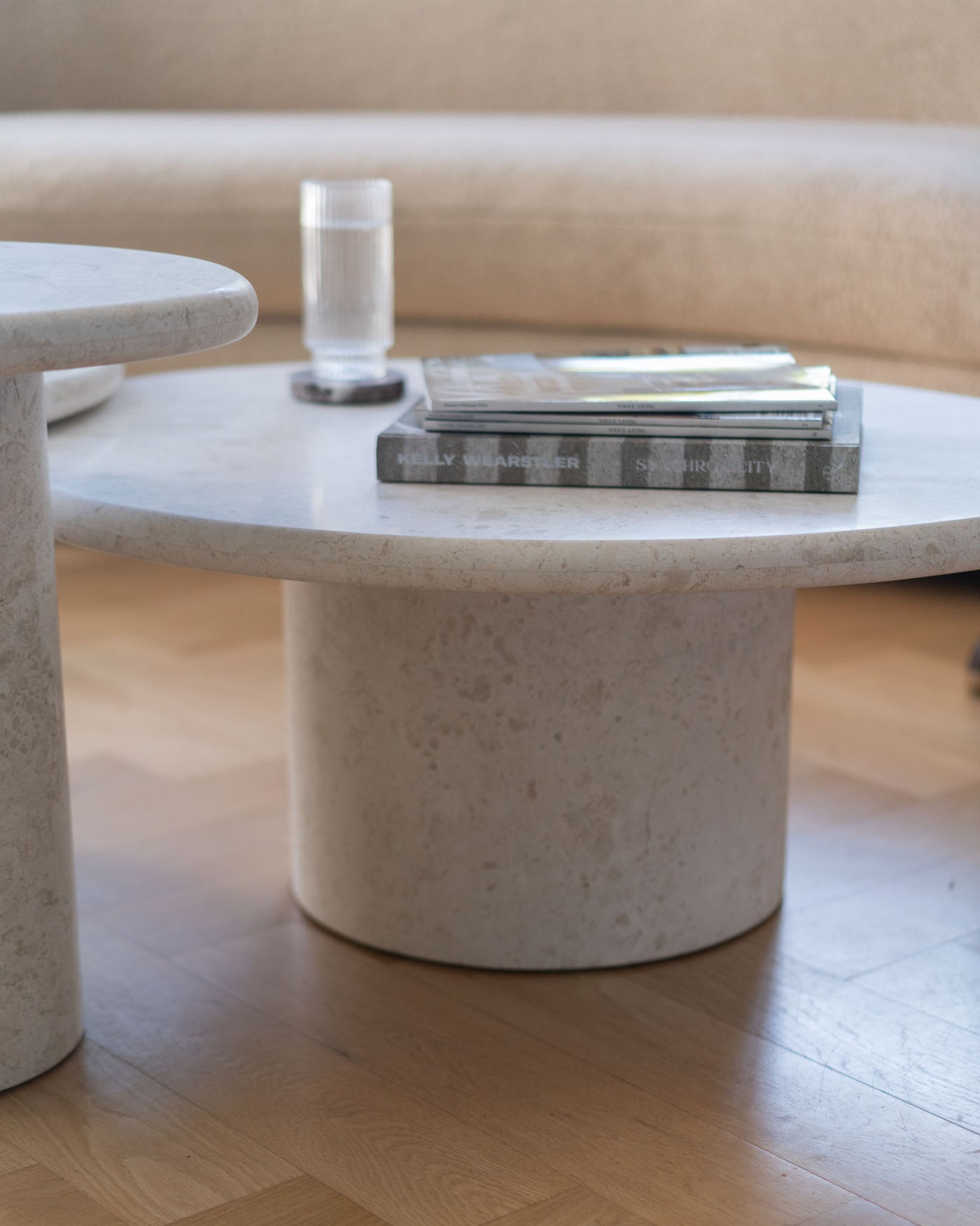 Wabi Round Crema Coffee Table Large | by Fleur Studios