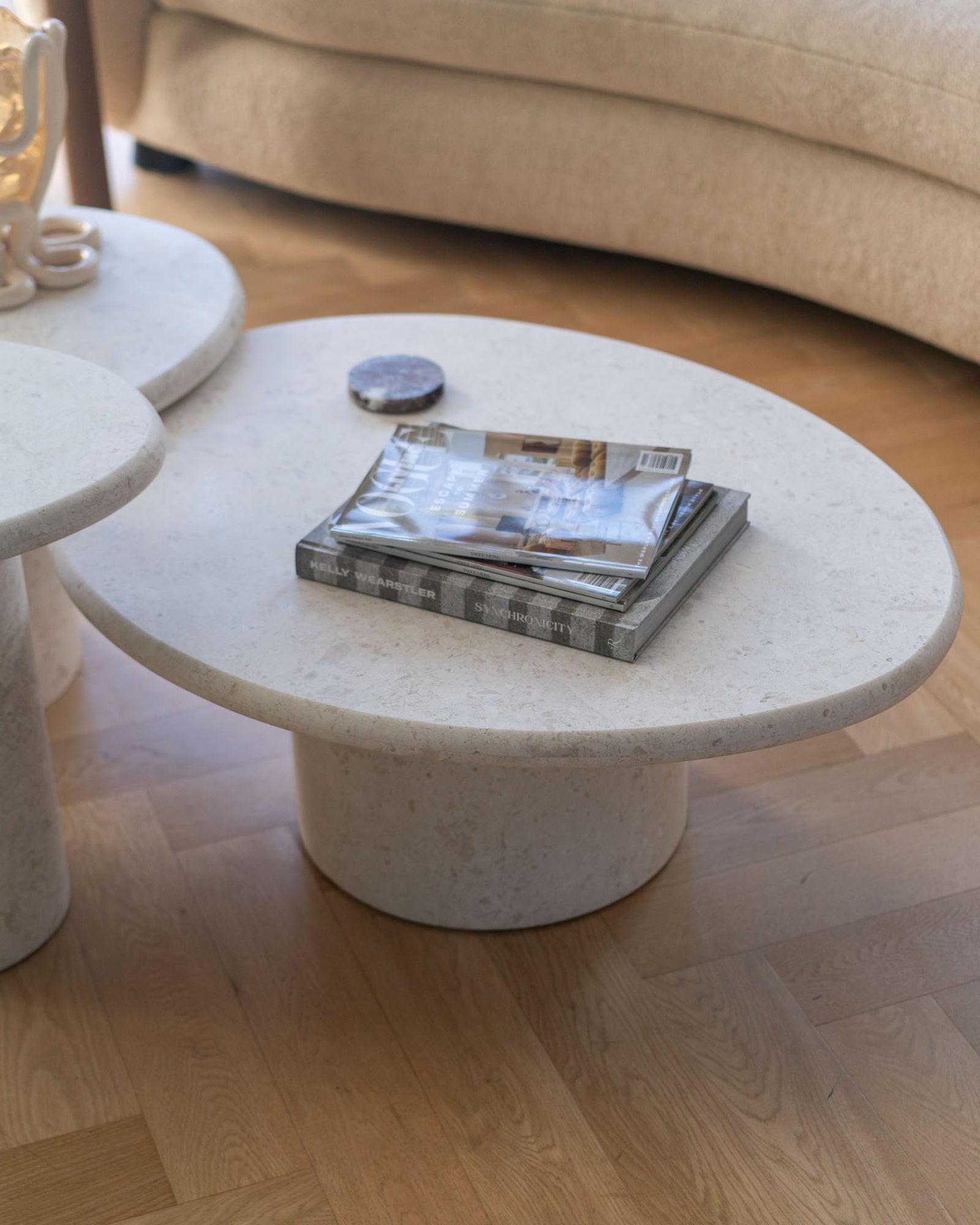 Wabi Round Crema Coffee Table Large | by Fleur Studios