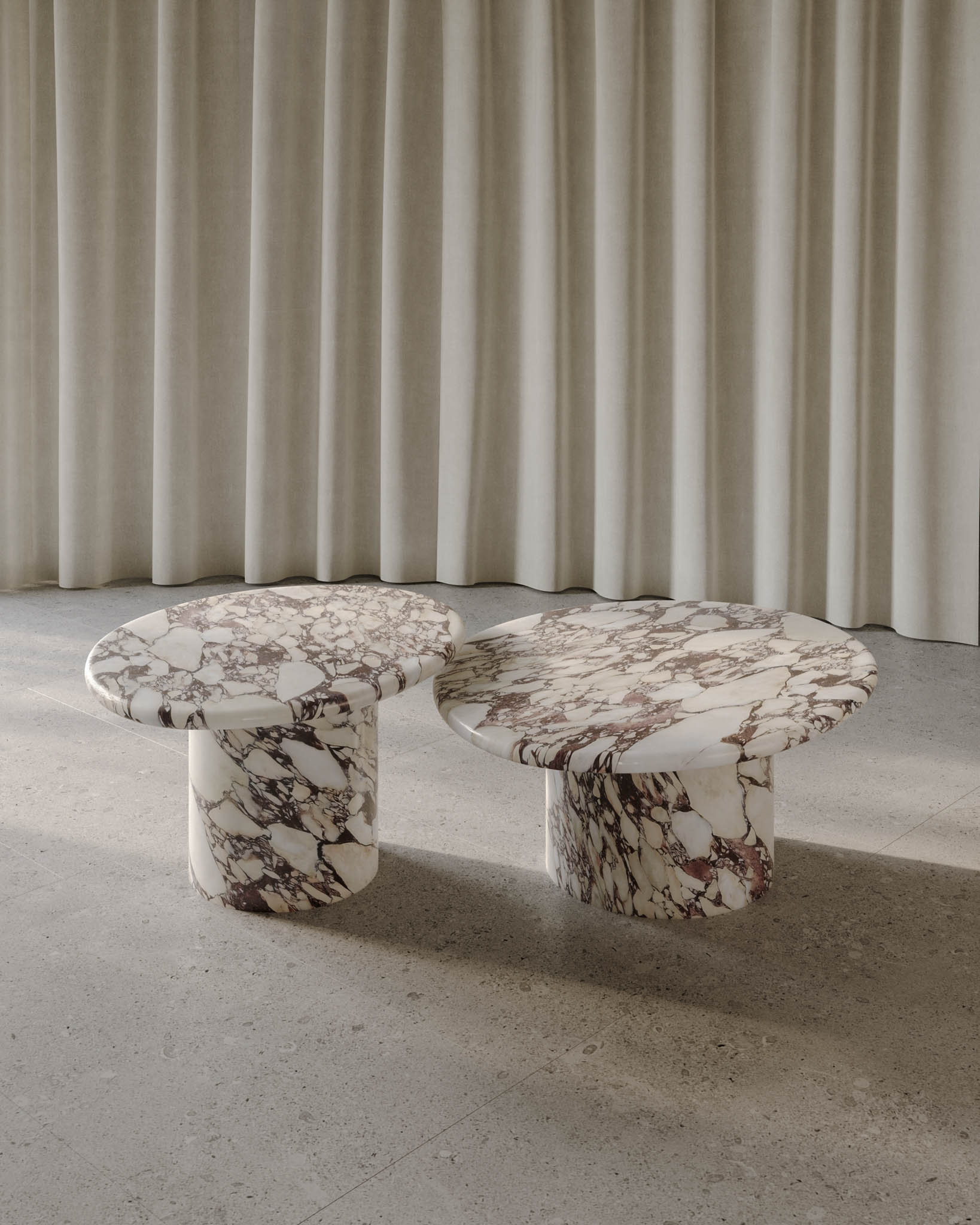 Wabi Calacatta Viola Coffee Table Pair | Fleur Studios