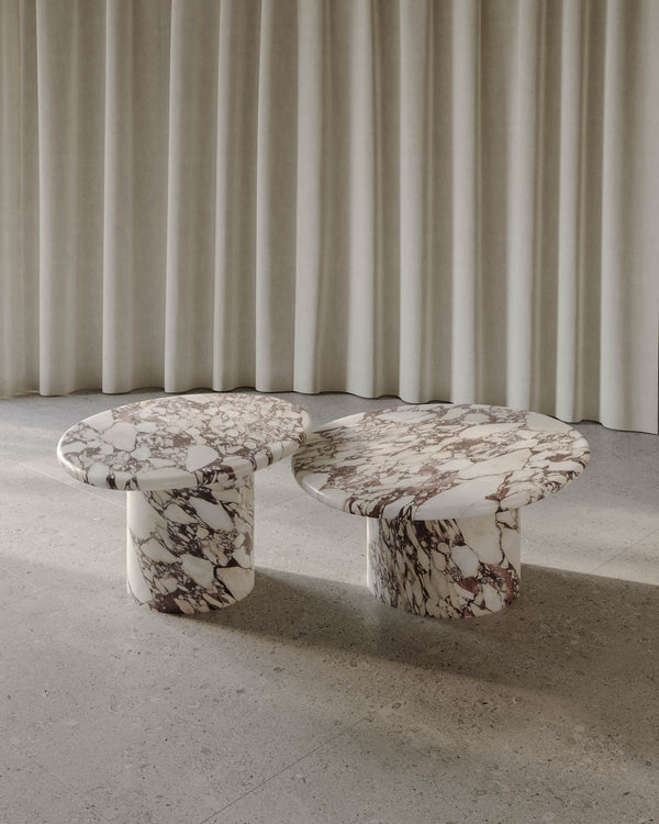 Wabi Calacatta Viola Coffee Table Pair | Fleur Studios