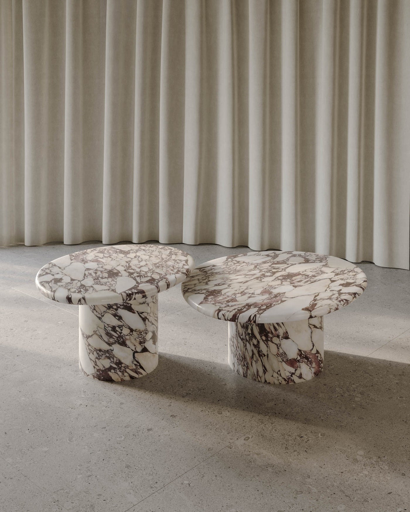 Wabi Large Round Calacatta Viola Coffee Table | Fleur Studios