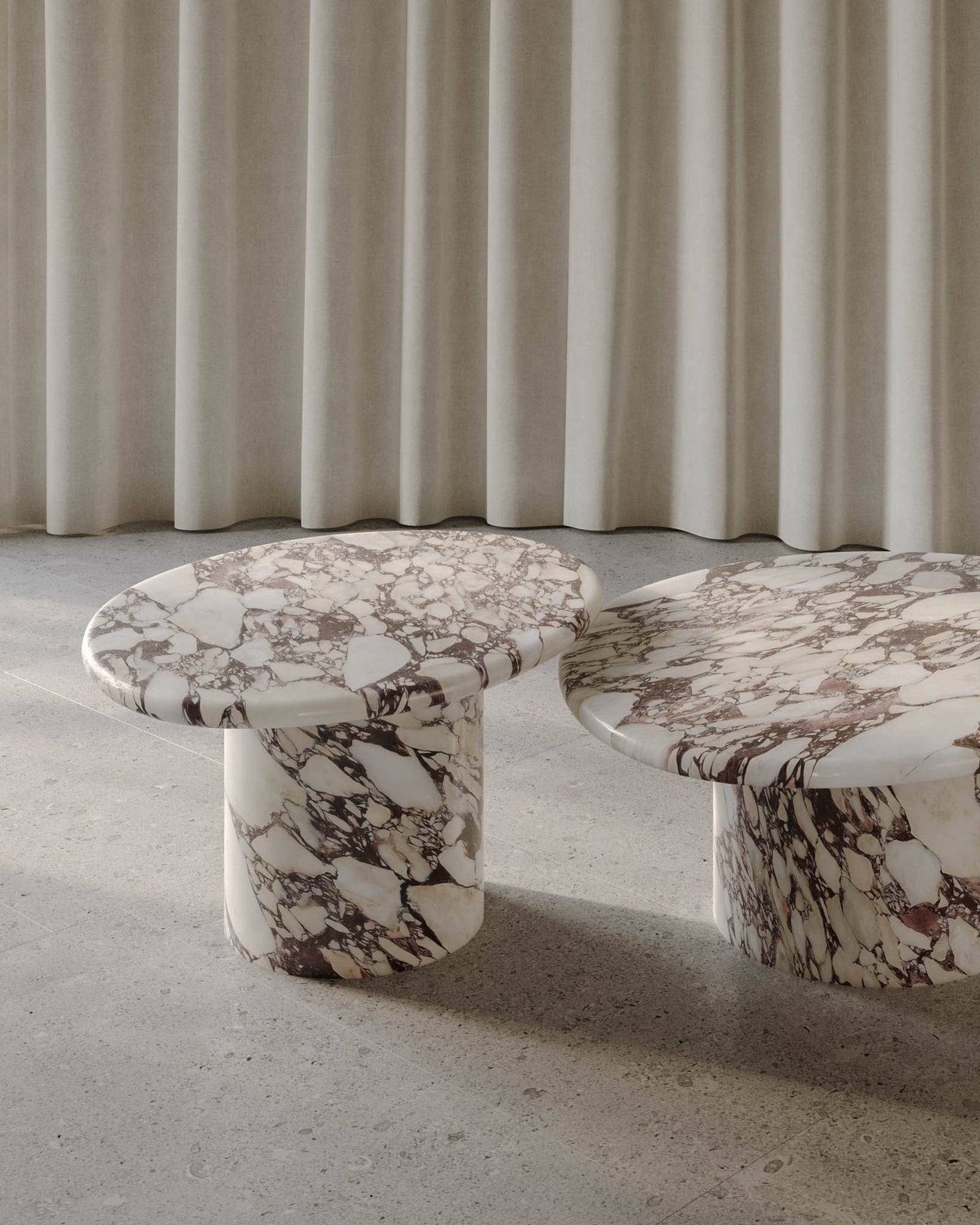 Wabi Calacatta Viola Coffee Table Pair | Fleur Studios