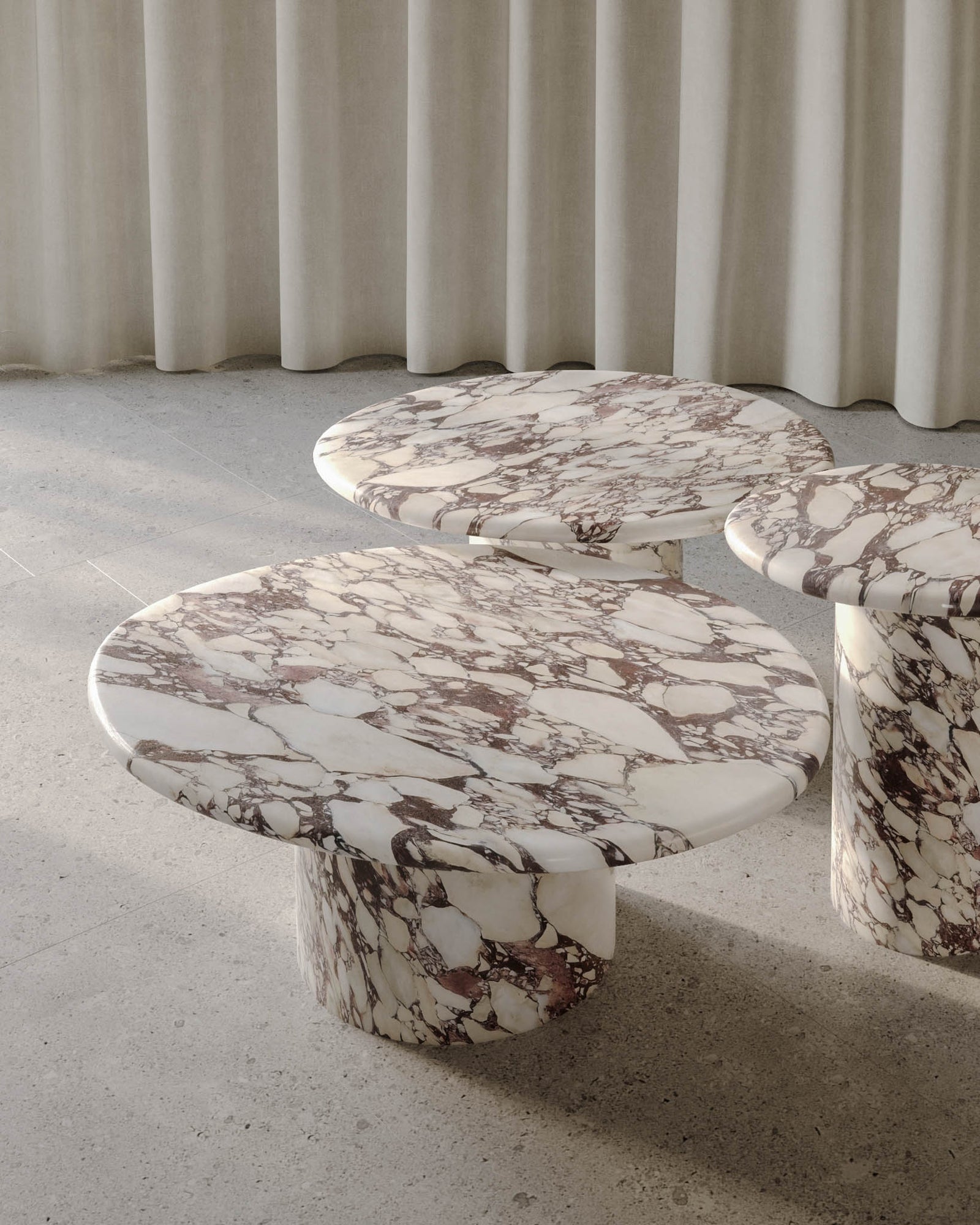 Wabi Calacatta Viola Coffee Table Pair | Fleur Studios