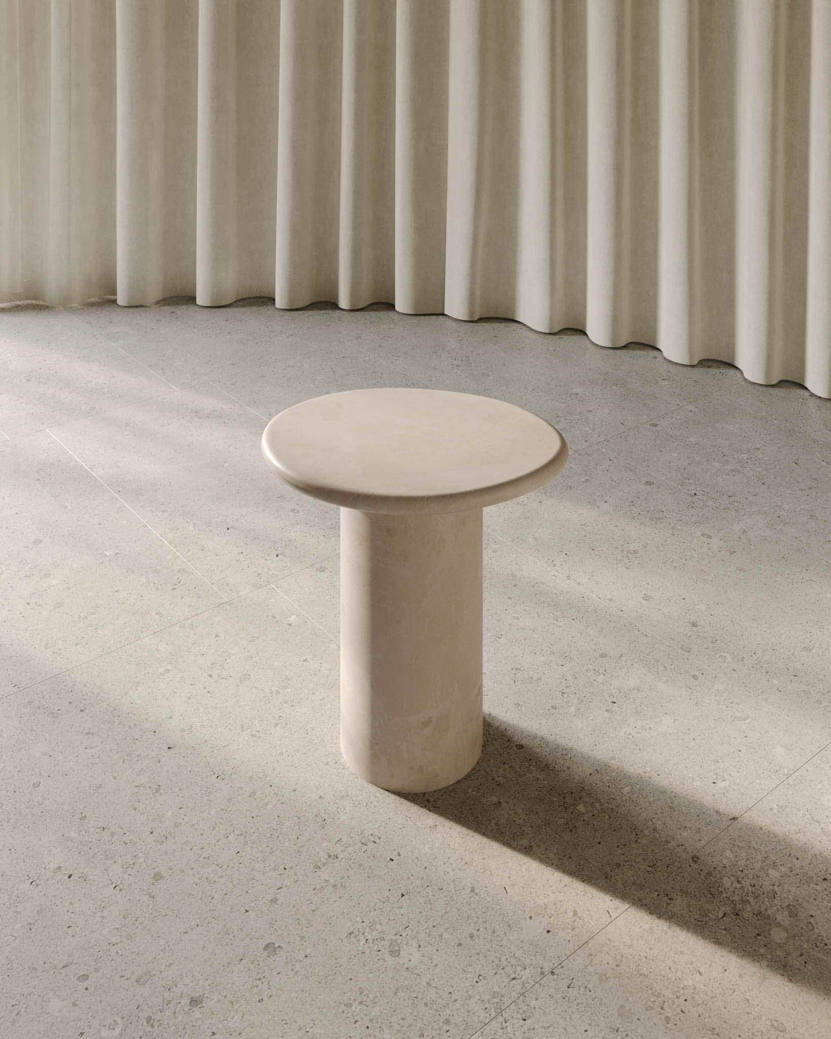 Wabi Round Cream Side Table | by Fleur Studios