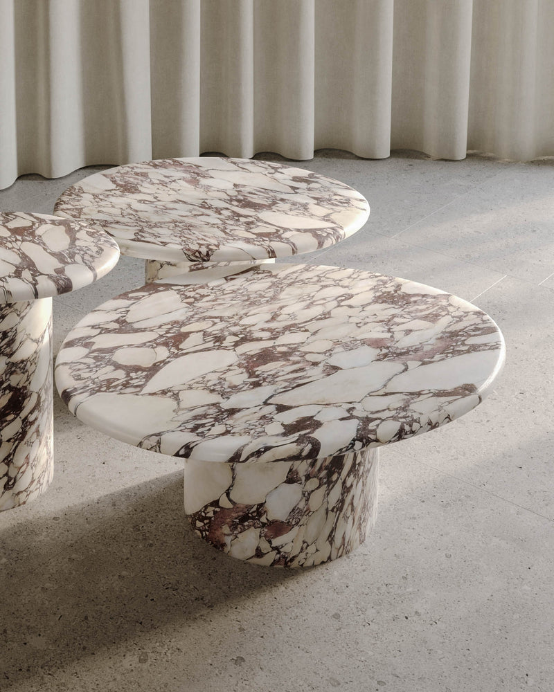 Wabi Large Round Calacatta Viola Coffee Table | Fleur Studios