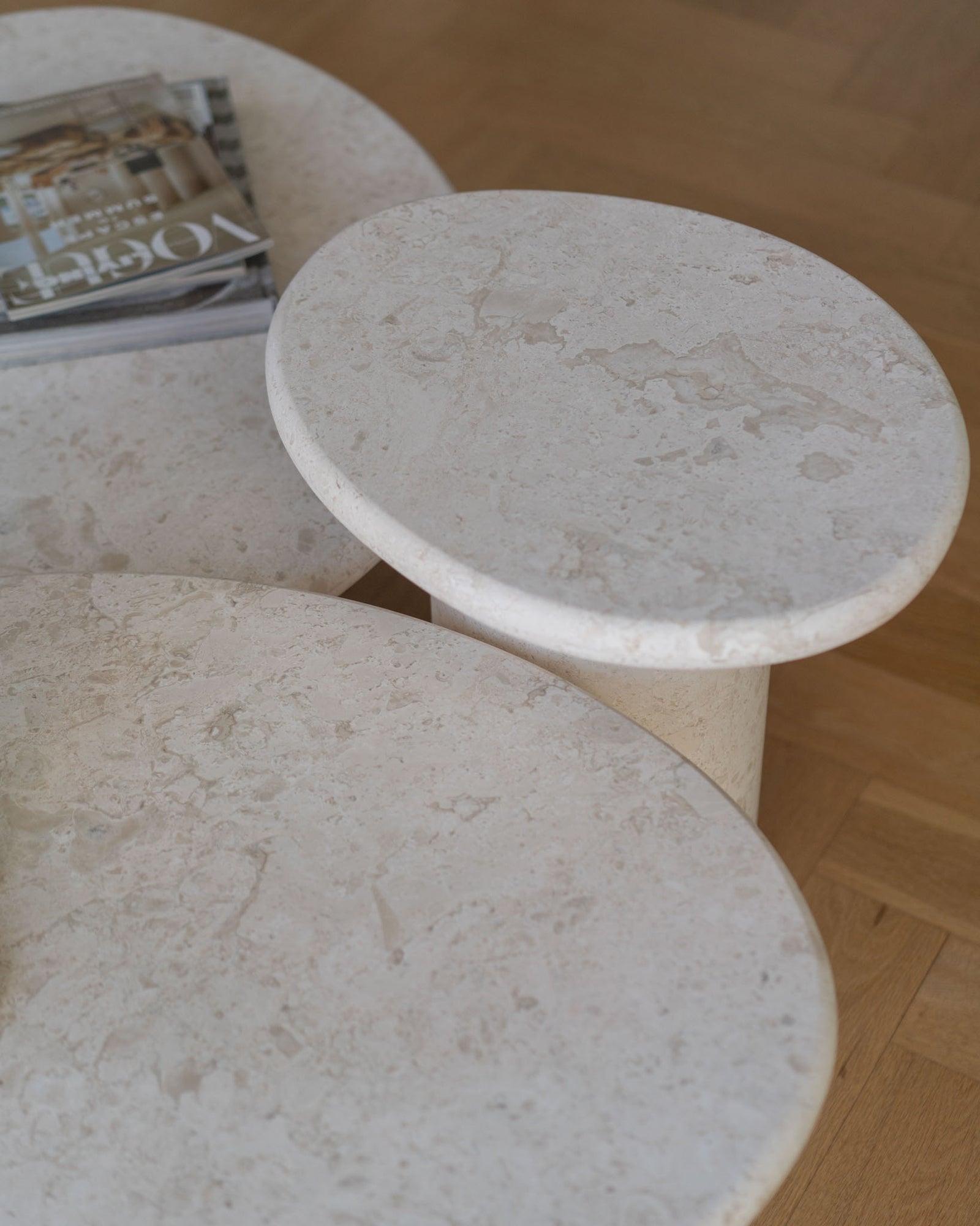 Wabi Round Cream Side Table | by Fleur Studios