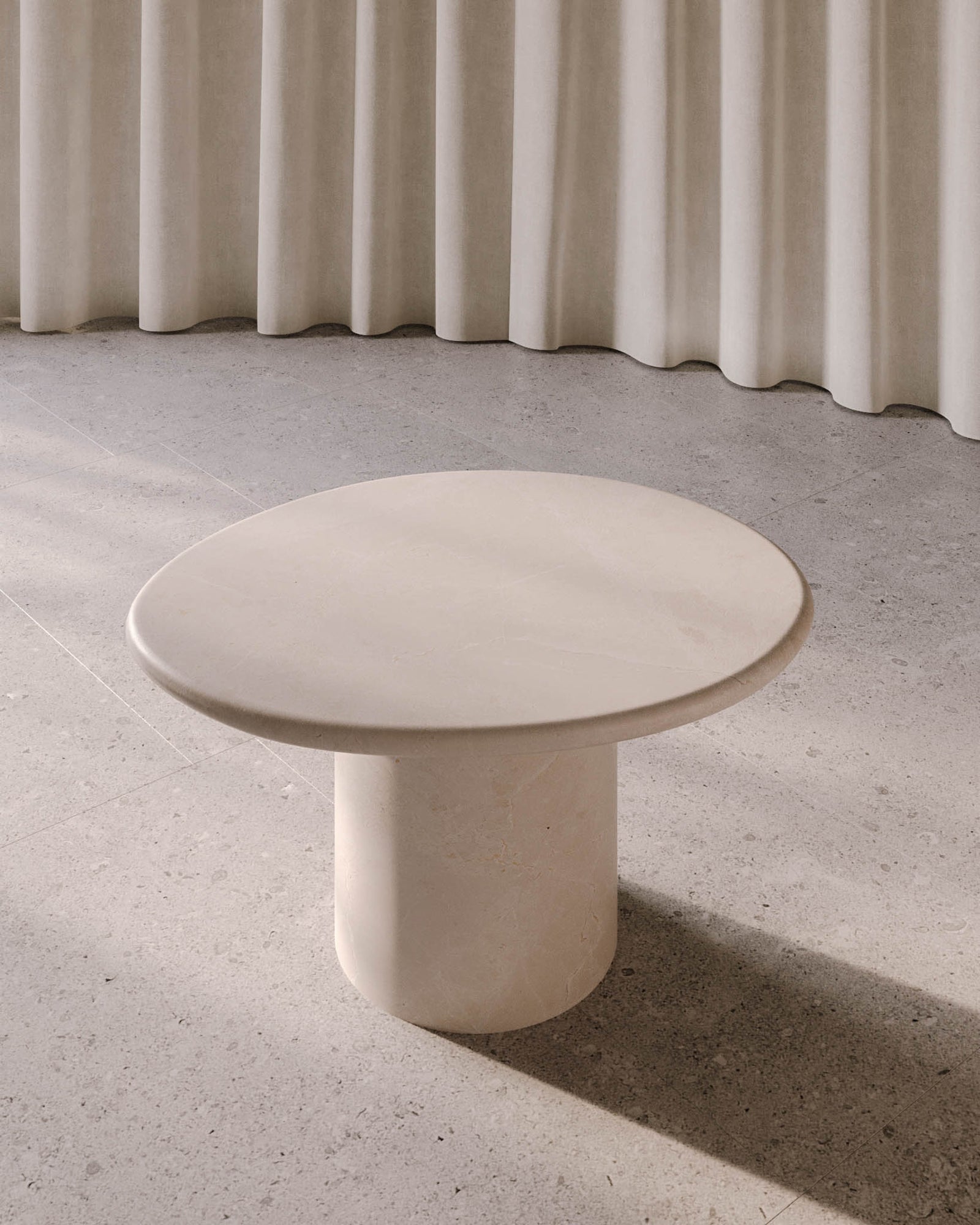 Wabi Round Cream Coffee Table Medium | by Fleur Studios