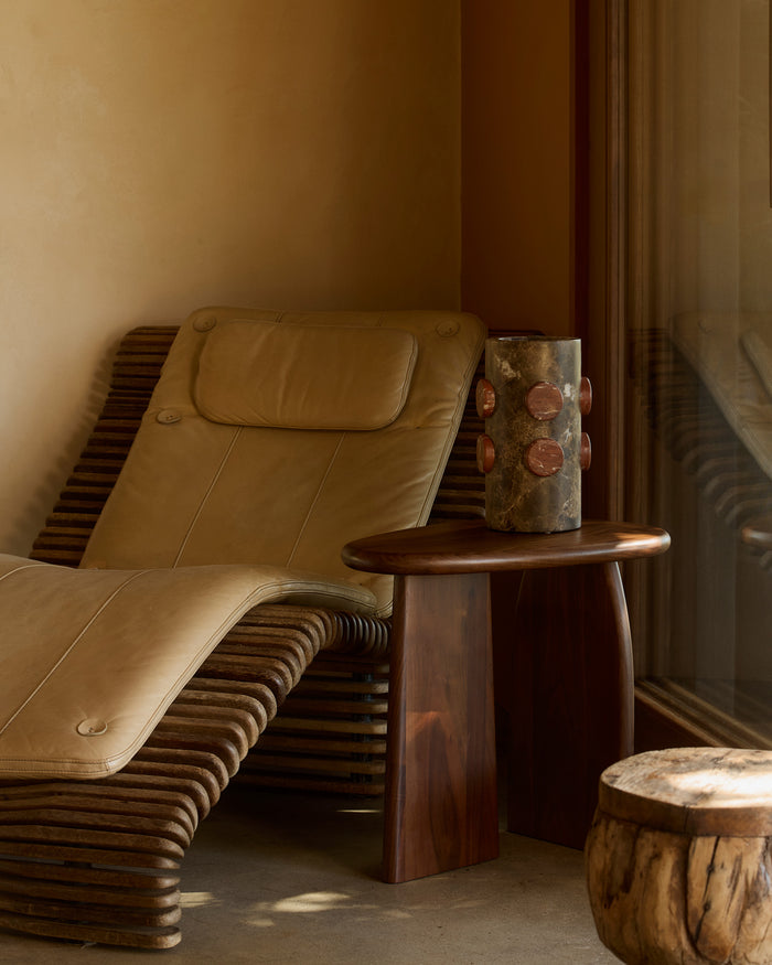 Beau Walnut Wood Side Table | by Fleur Studios