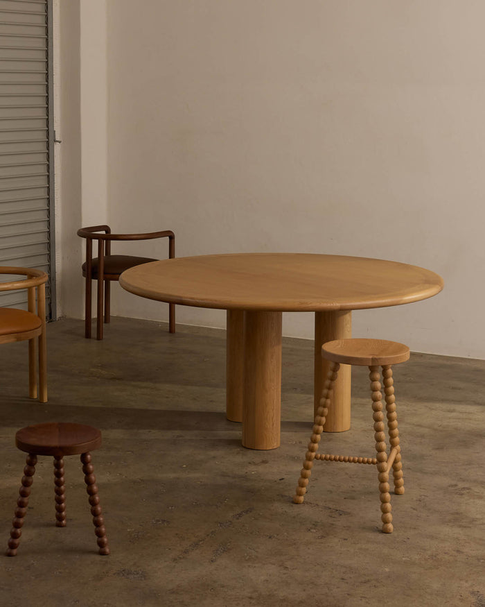 Elio Large Round Dining Table Oak | by Fleur Studios