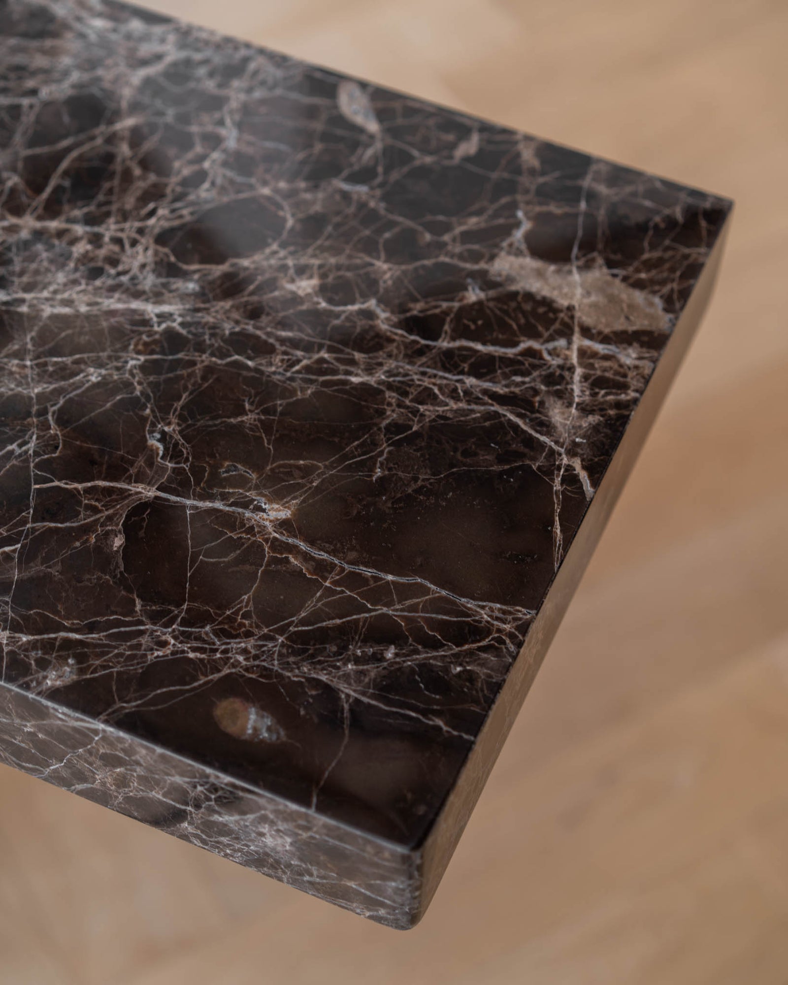 Gino Rectangle Console Chocolate Marble - Fleur Studios