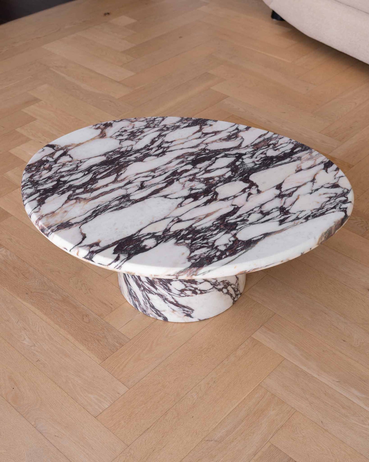 Wabi Large Round Calacatta Viola Coffee Table | Fleur Studios