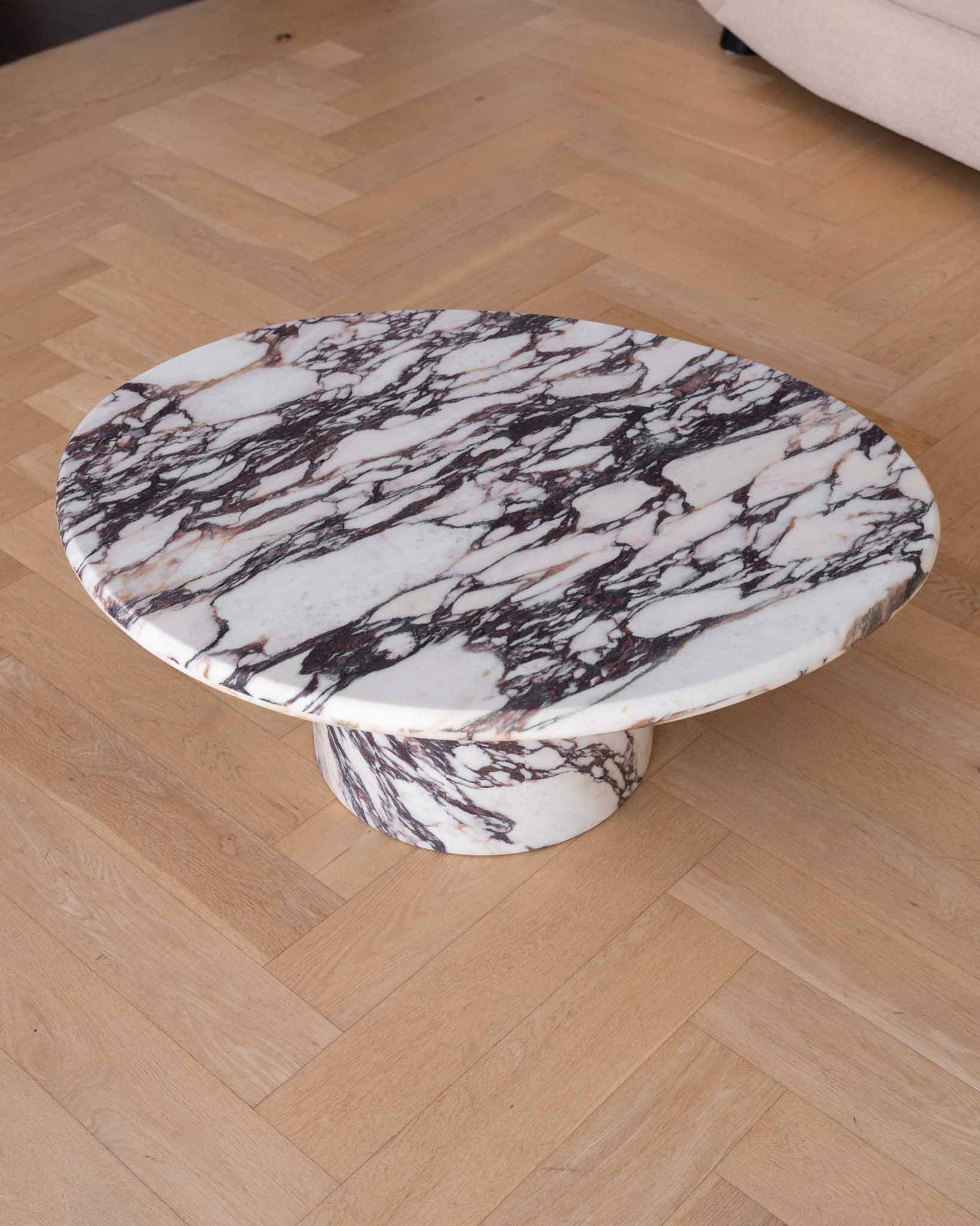 Wabi Large Round Calacatta Viola Coffee Table | Fleur Studios