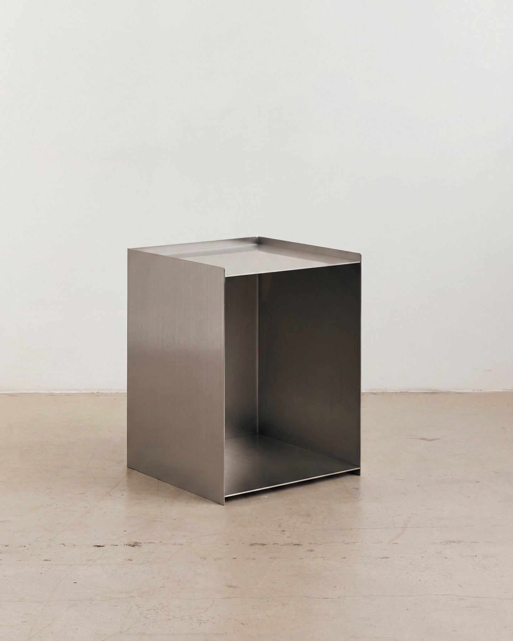 Milano Brushed Steel Side Table | Fleur Studios