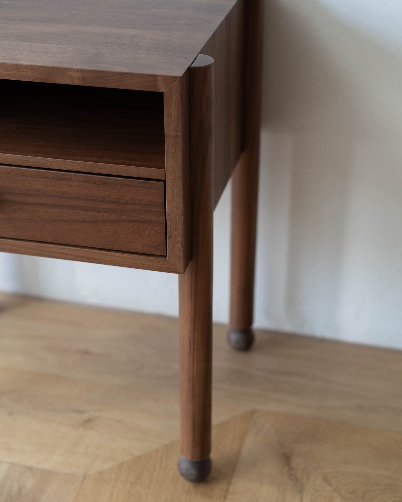 Naomi Walnut Luxury Bedside Table | Fleur Studios