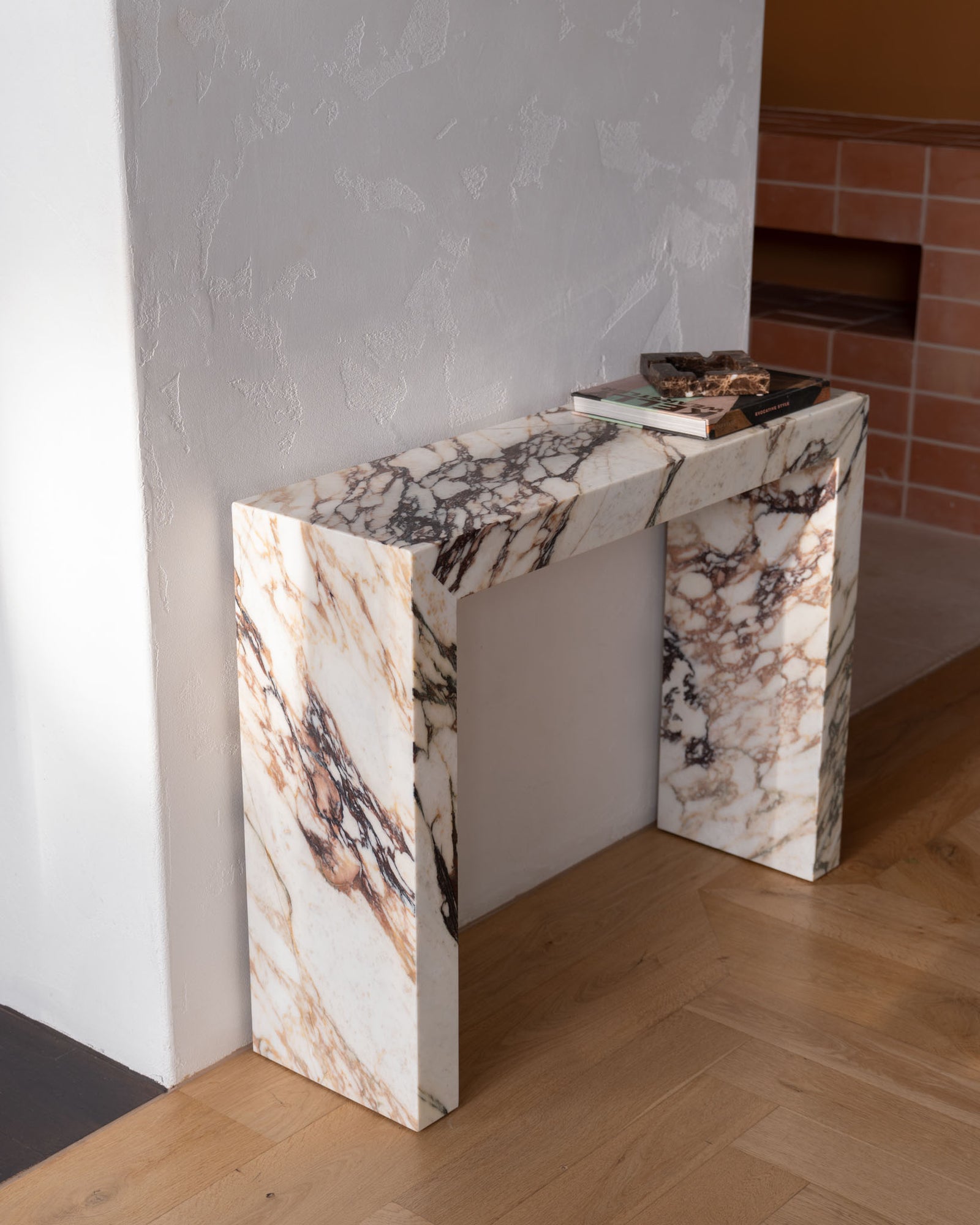 Rectangle Marble Console Table - Calacatta Viola | Fleur Studios