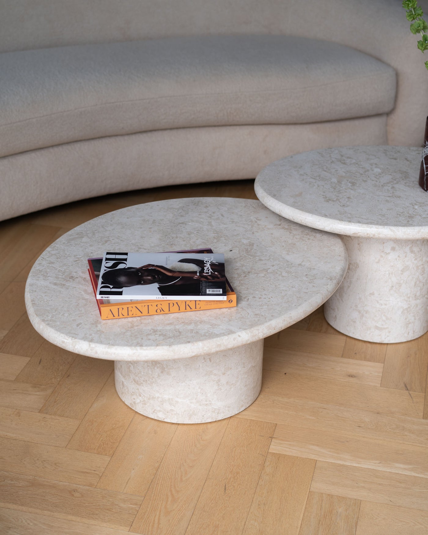 Wabi Round Crema Coffee Table Large | by Fleur Studios