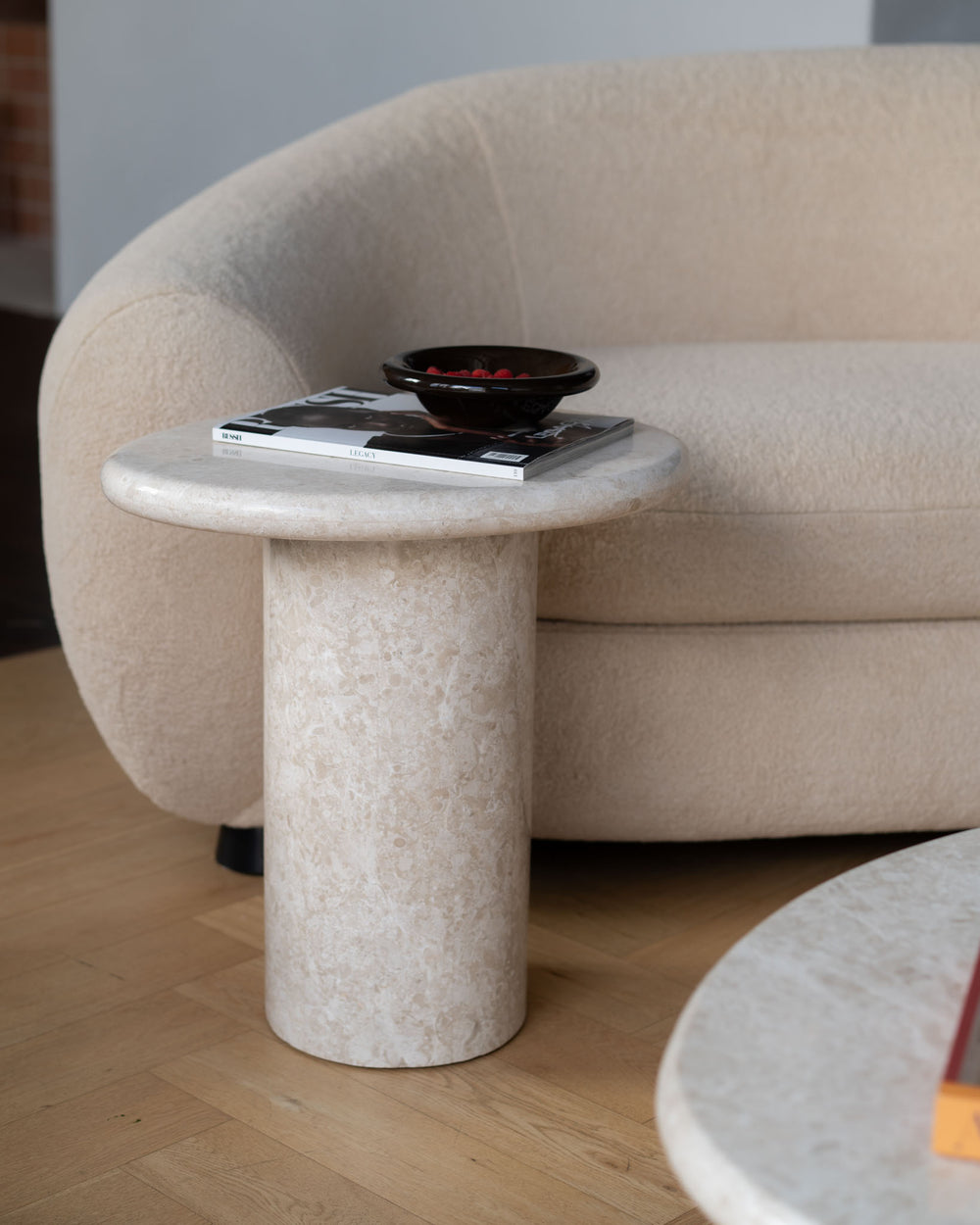Wabi Round Cream Side Table | by Fleur Studios