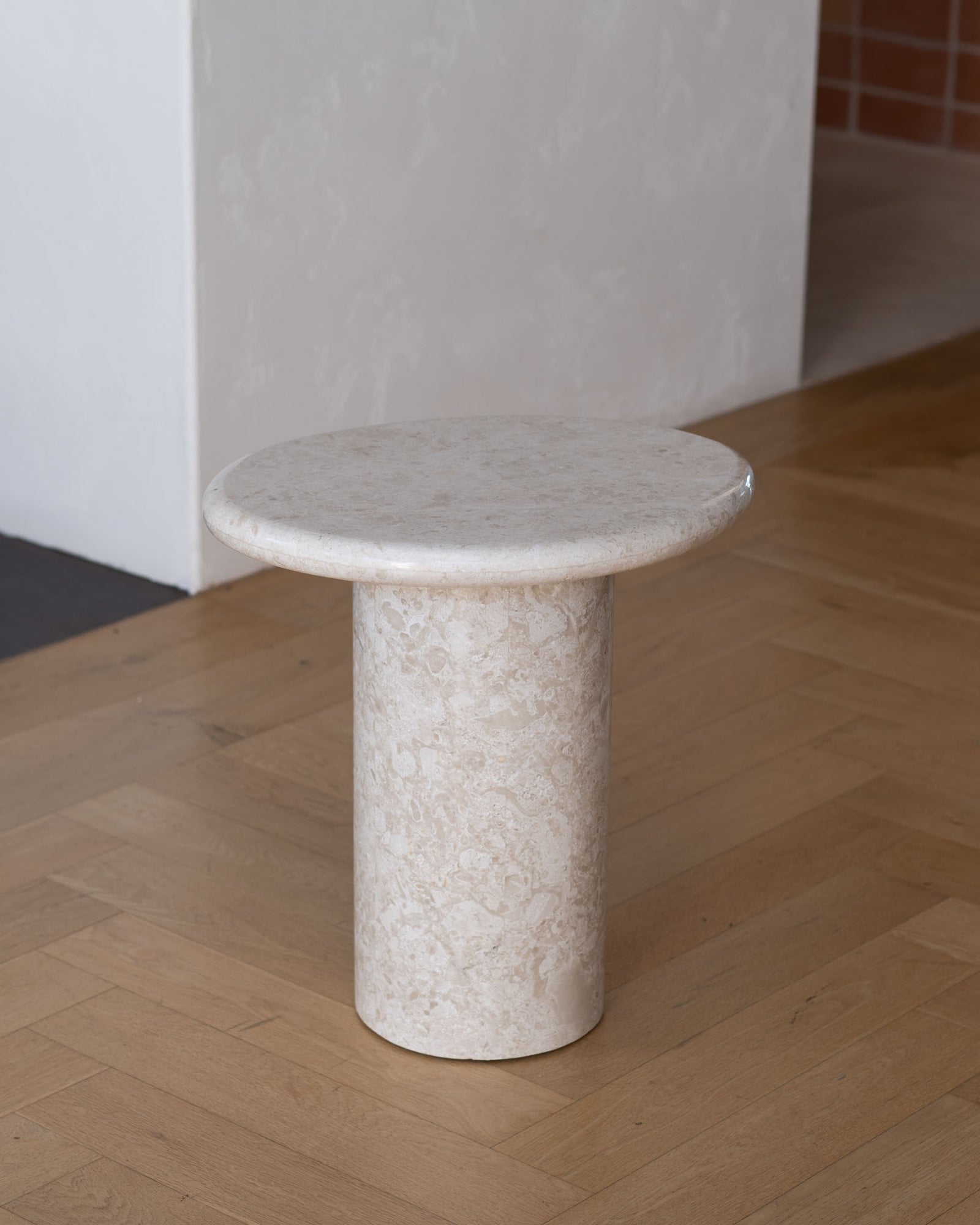 Wabi Round Cream Side Table | by Fleur Studios