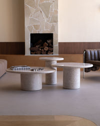 Wabi Round Cream Side Table | by Fleur Studios