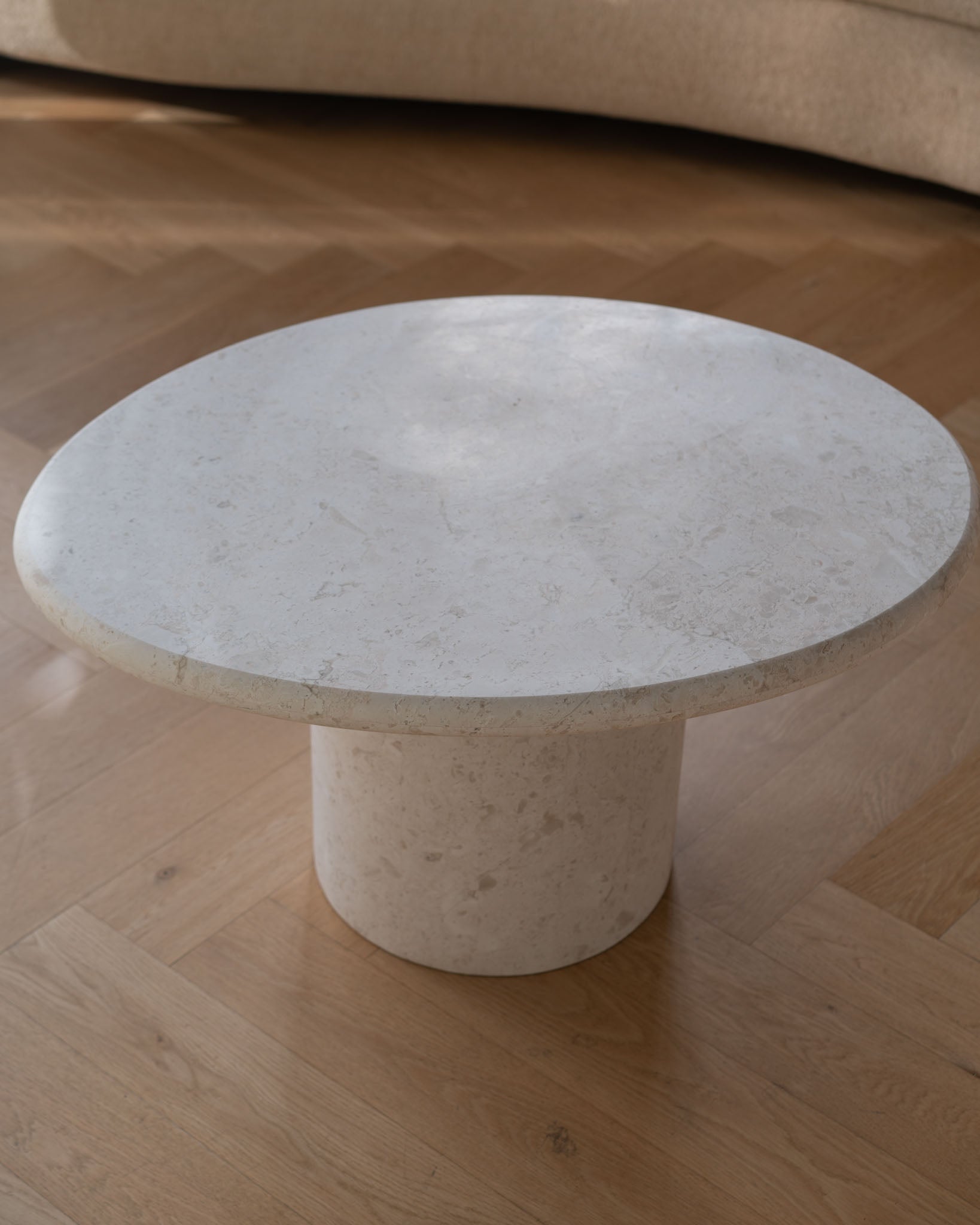 Wabi Round Cream Coffee Table Medium | by Fleur Studios