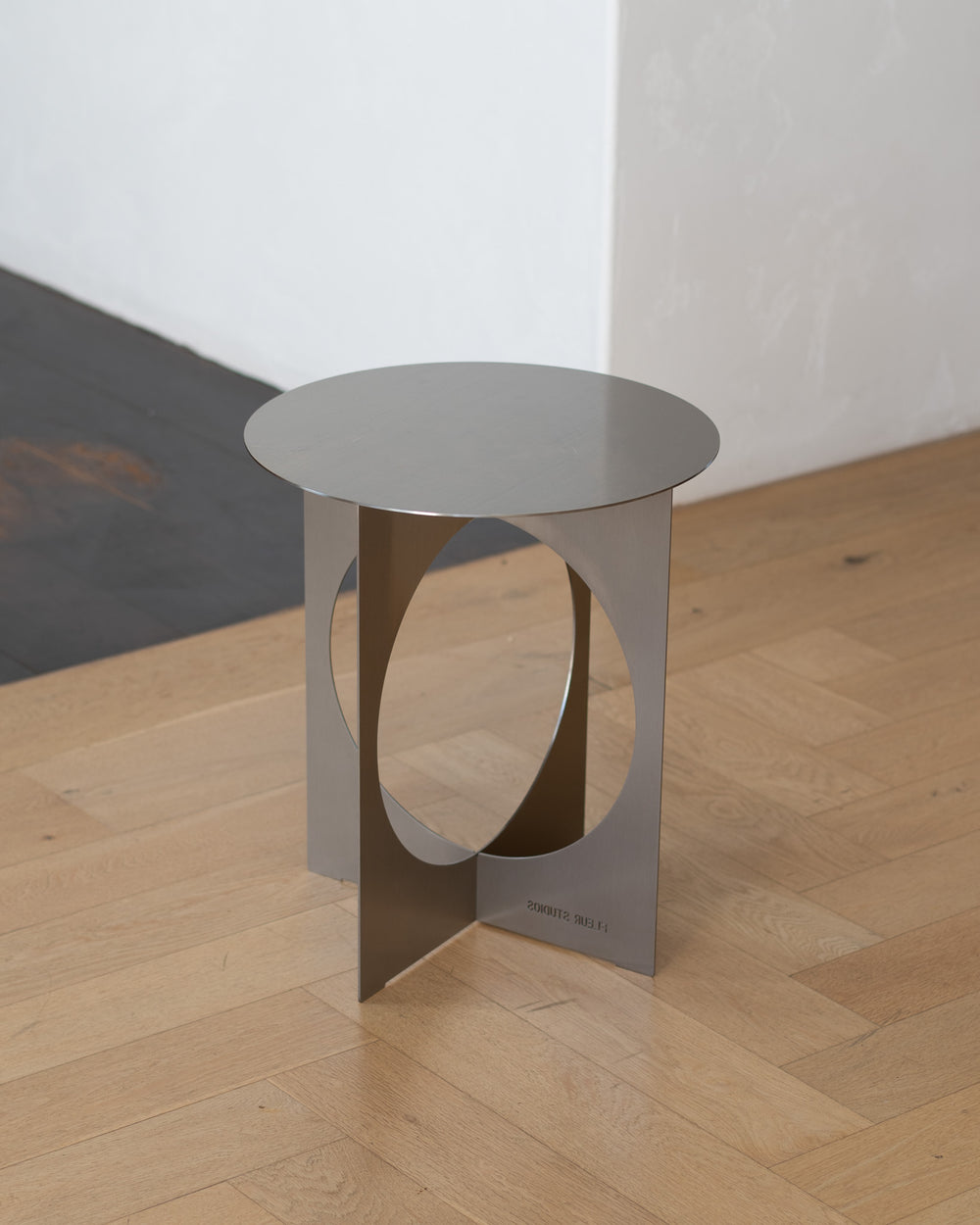 Palermo Brushed Stainless Steel Side Table - Fleur Studios