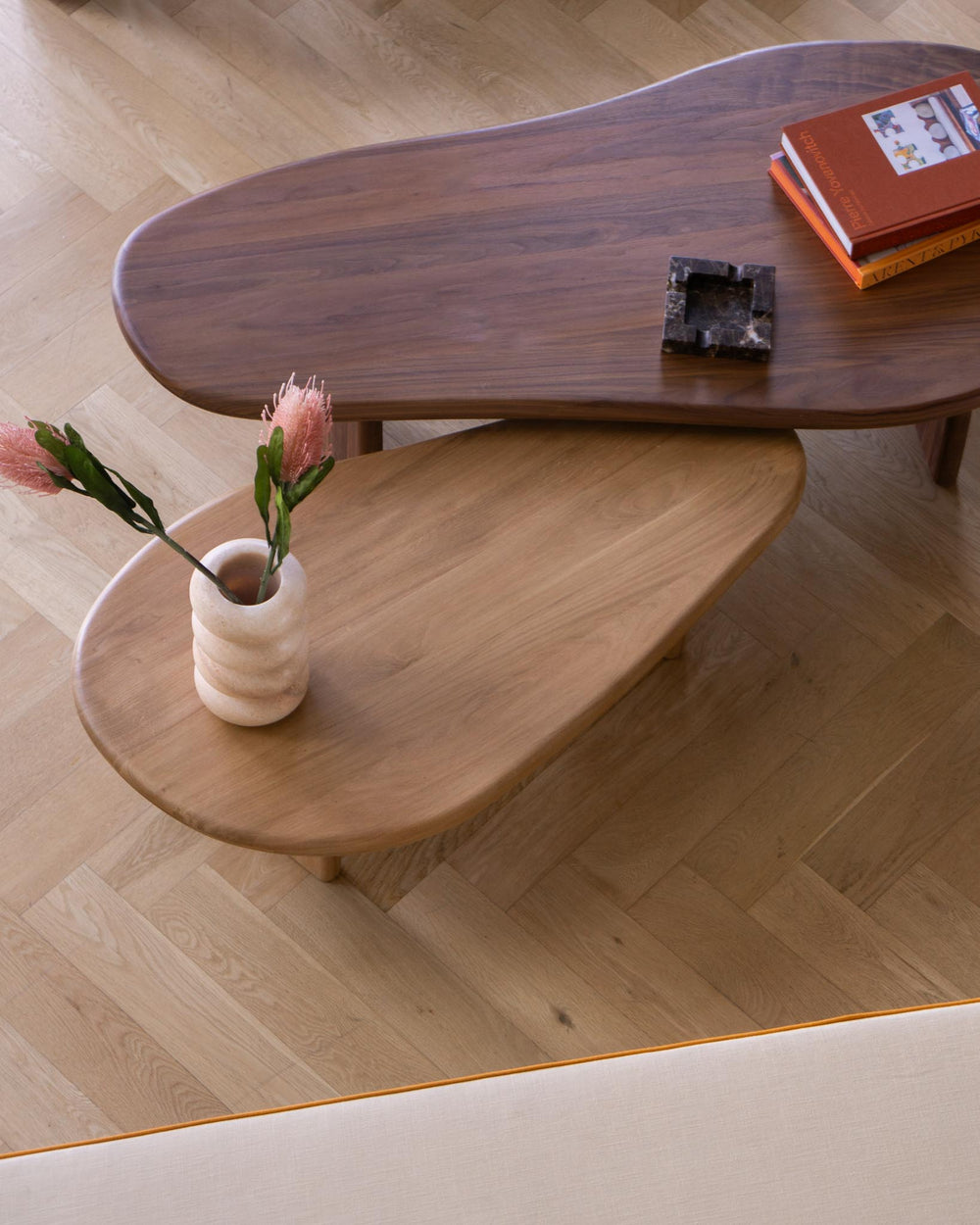 Beau Medium Walnut Wood Coffee Table | by Fleur Studios