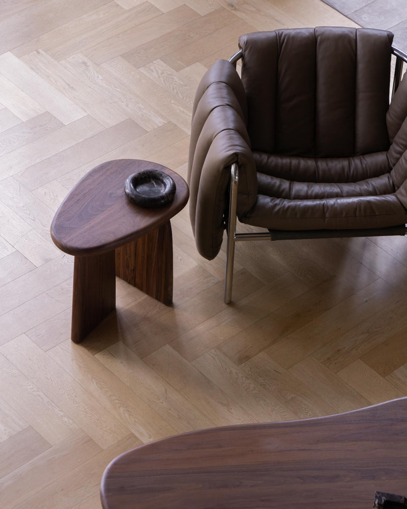 Beau Walnut Wood Side Table | by Fleur Studios