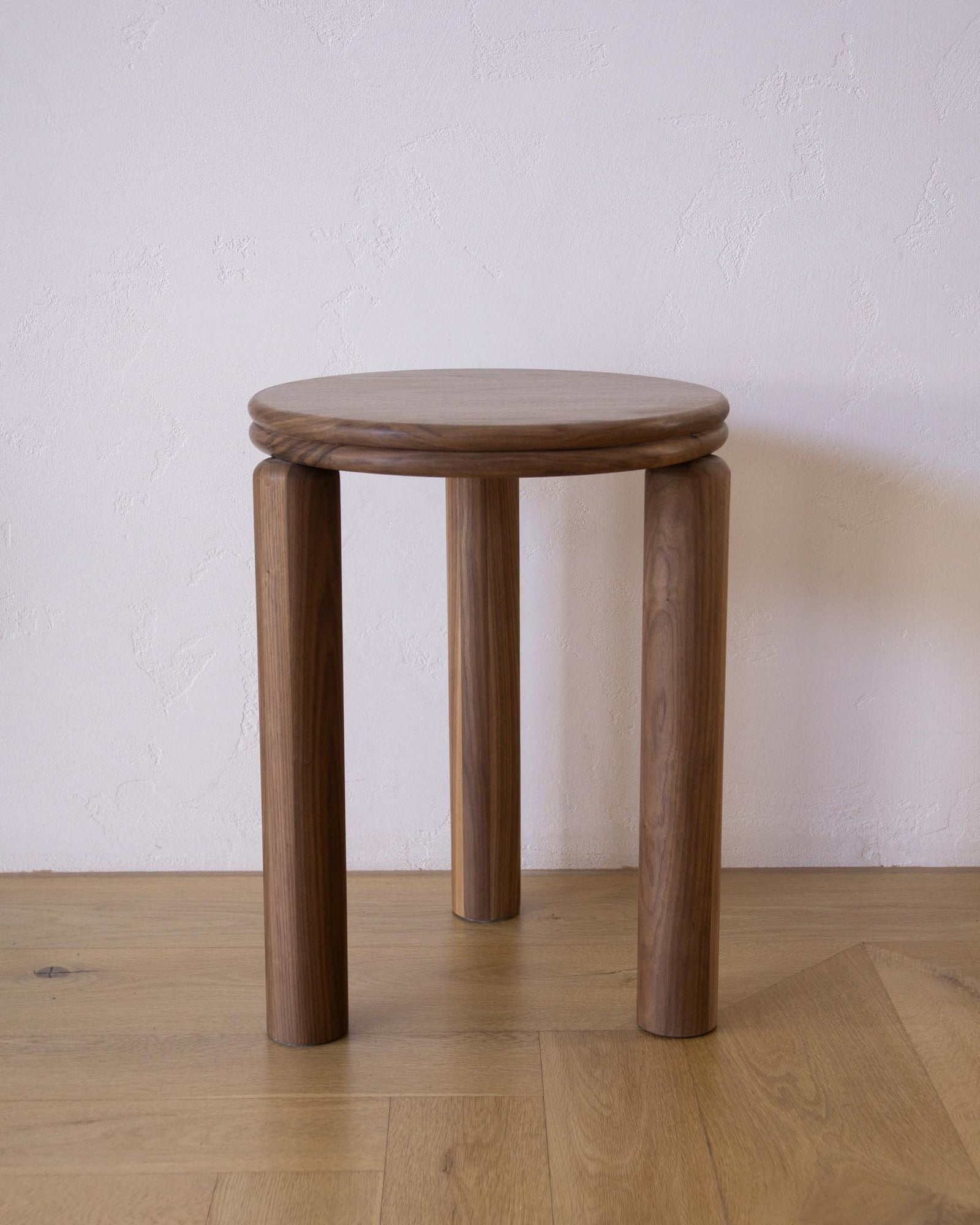 Bombola Round Walnut Side Table - Fleur Studios