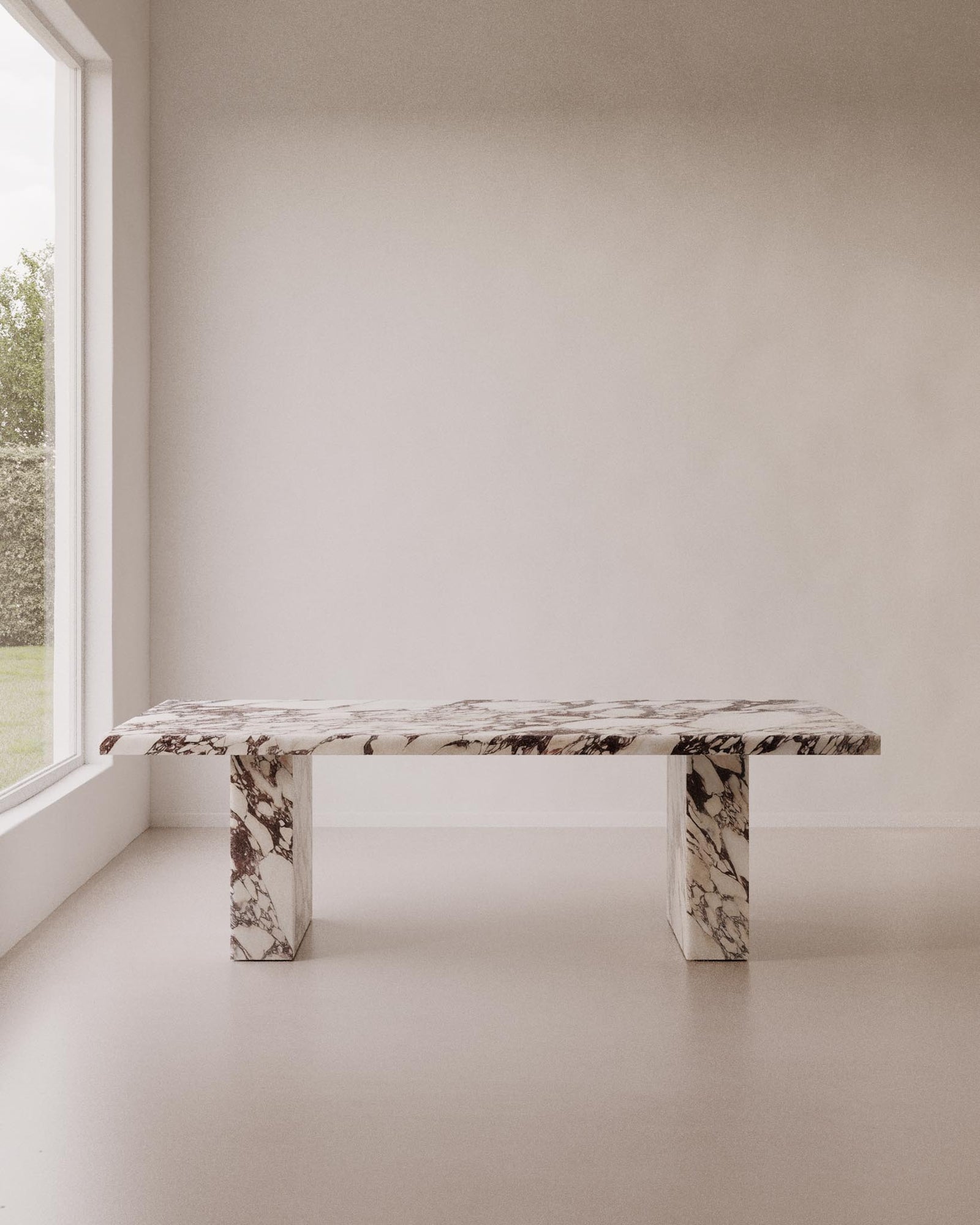 Rectangle Marble Dining Table in Calacatta Viola | by Fleur Studios