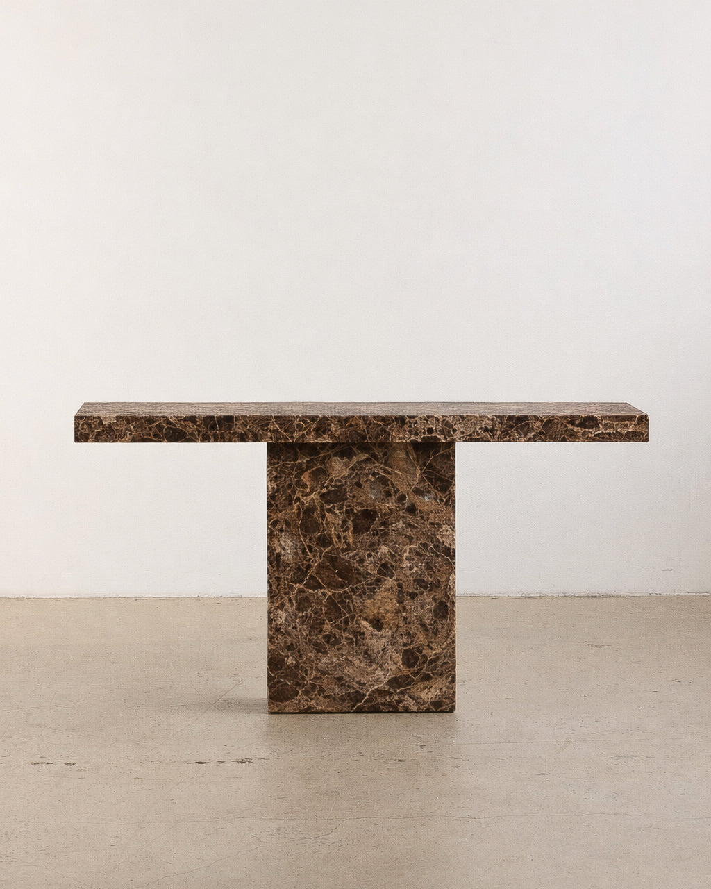 Gino Rectangle Console Chocolate Marble - Fleur Studios