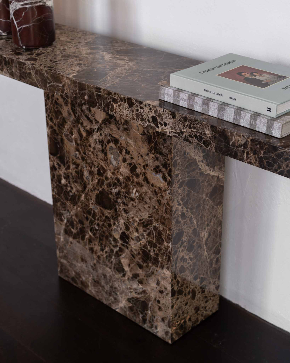 Gino Rectangle Console Chocolate Marble - Fleur Studios