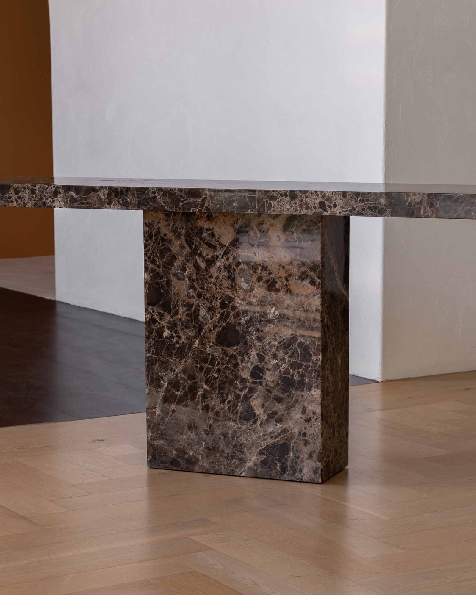 Gino Rectangle Console Chocolate Marble - Fleur Studios