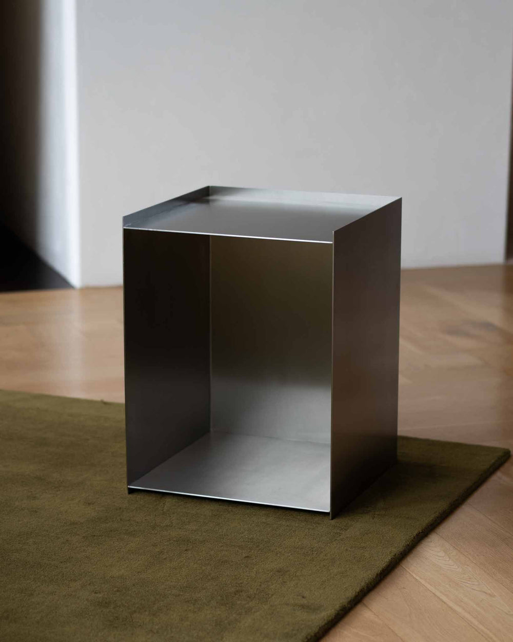 Milano Brushed Steel Side Table | Fleur Studios