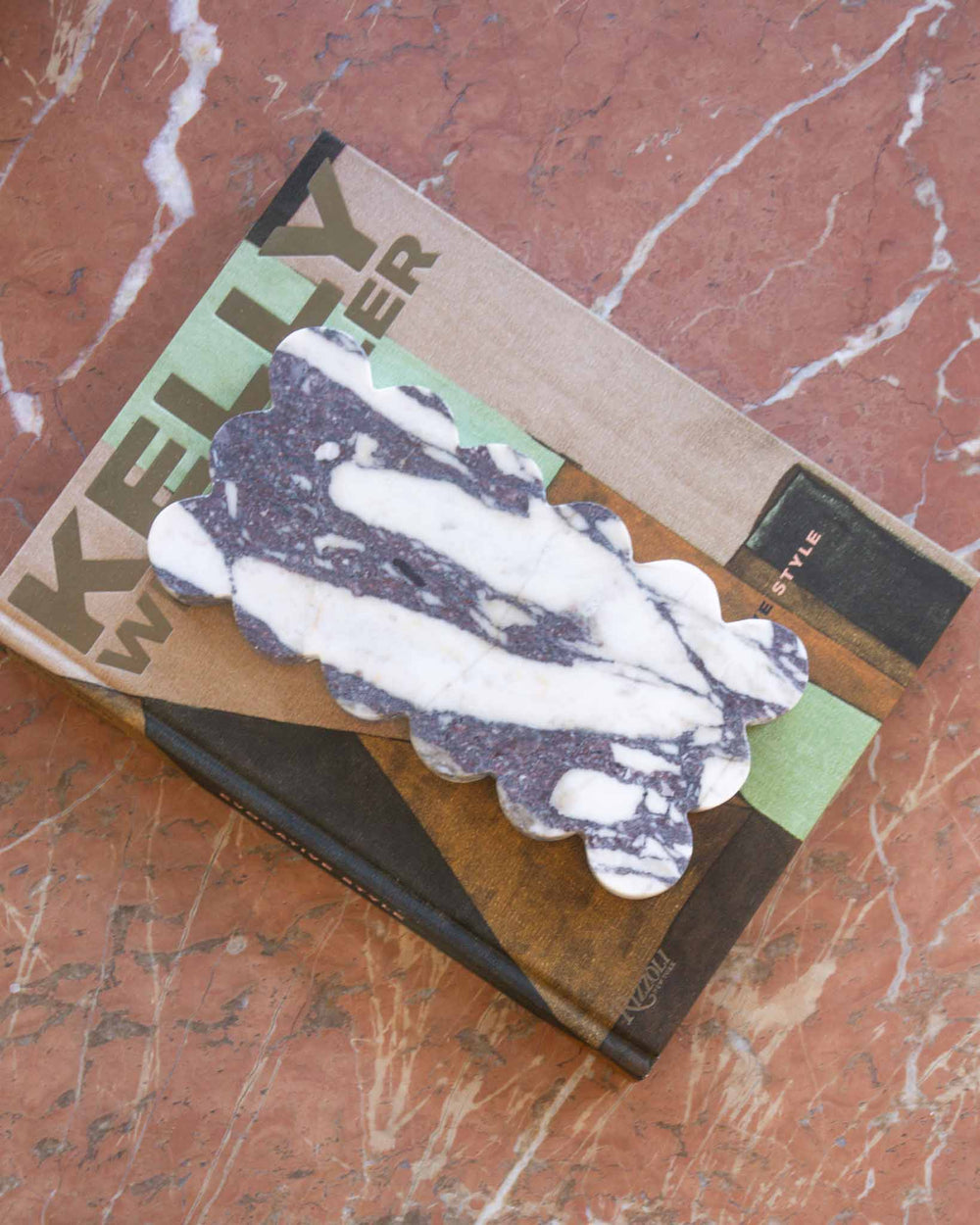 Chocolate Marble Jewellery Plate | Fleur Studios