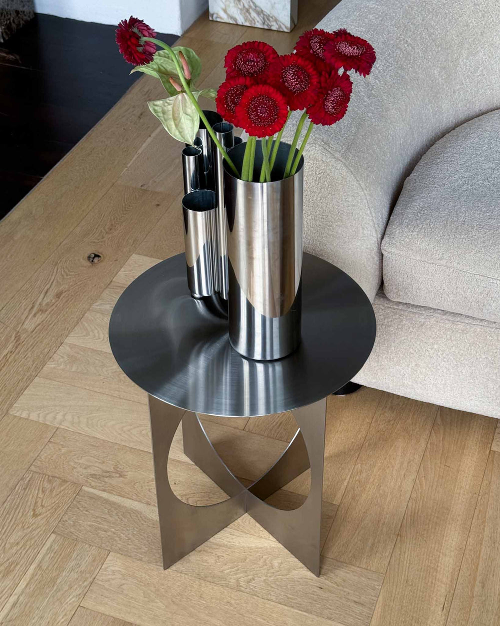 Chrome Stainless Steel Off Limits Vase | Fleur Studios