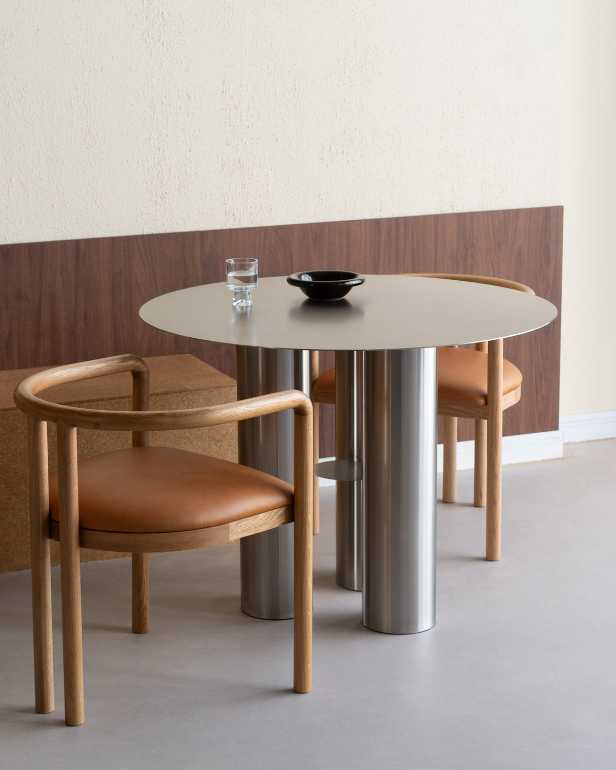 SS-DIN03BR Stainless Steel Dining Table | by Fleur Studios