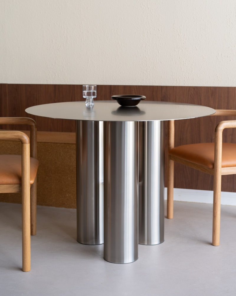 SS-DIN03BR Stainless Steel Dining Table | by Fleur Studios