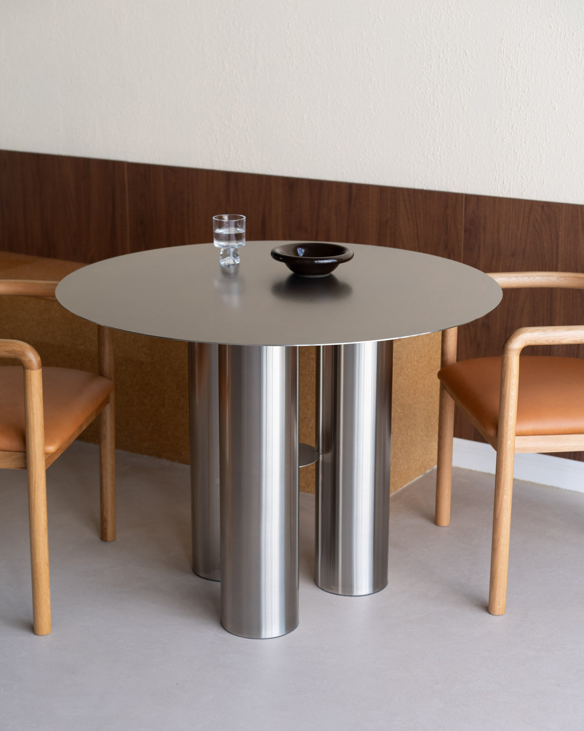 SS-DIN03BR Stainless Steel Dining Table | by Fleur Studios