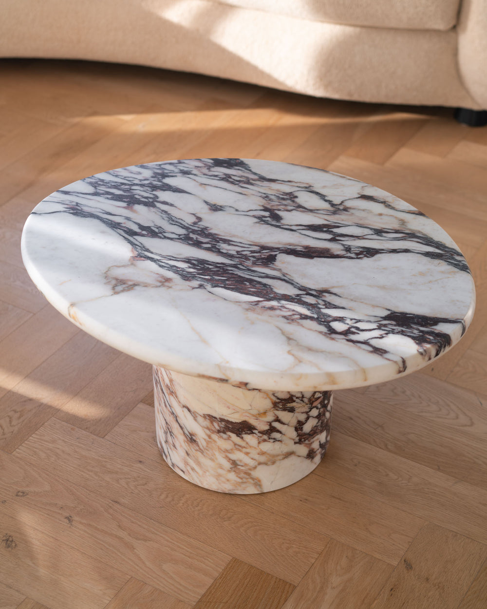 Wabi Large Round Calacatta Viola Coffee Table | Fleur Studios