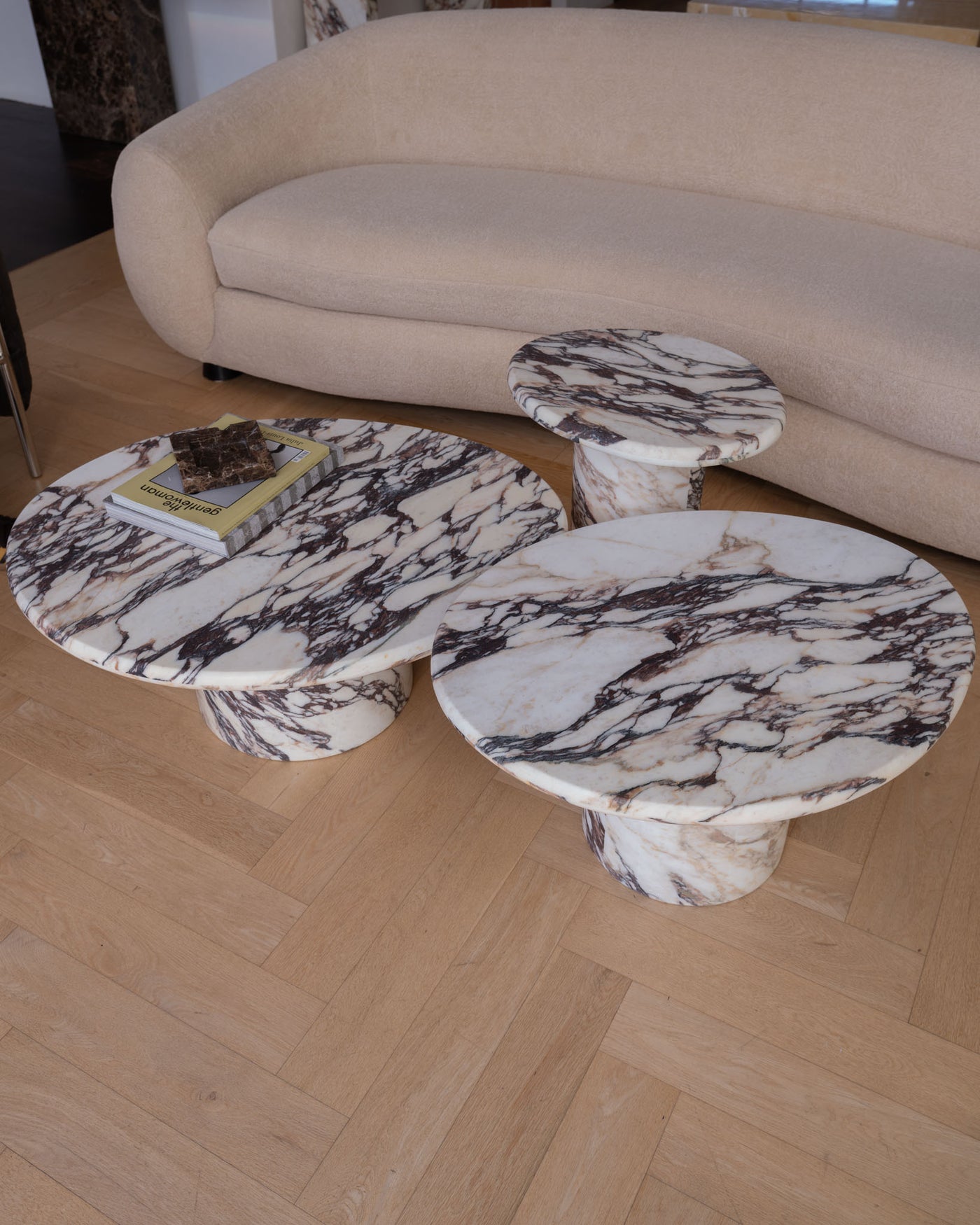 Wabi Calacatta Viola Coffee Table Pair | Fleur Studios