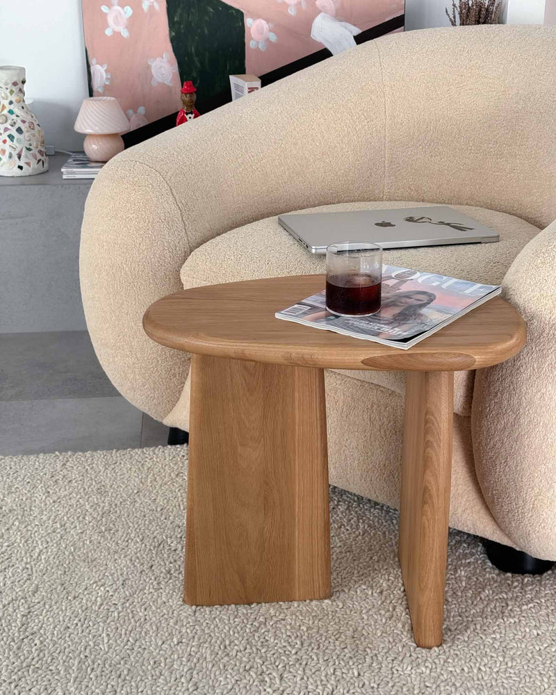 Beau Oak Wood Side Table | by Fleur Studios